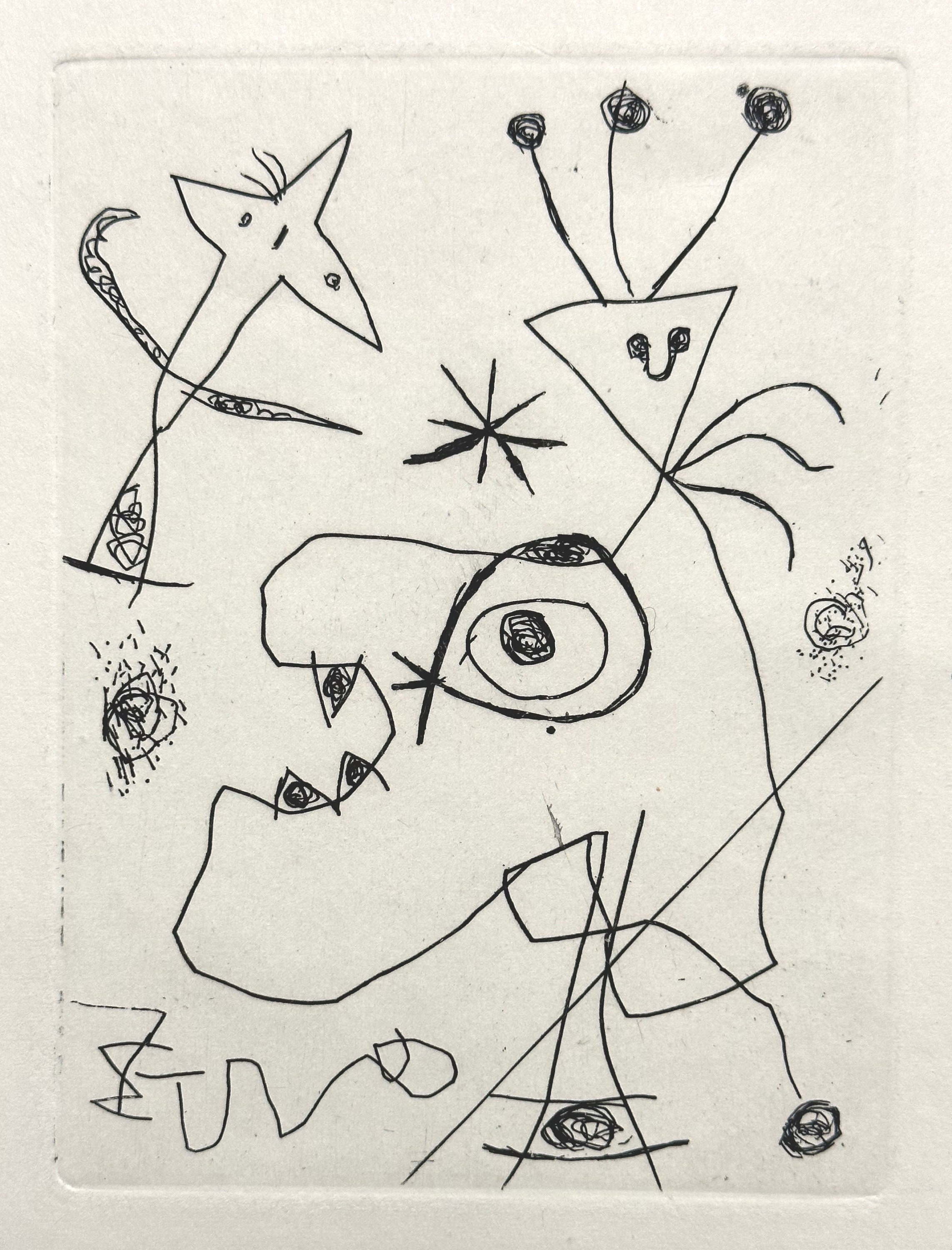 JOAN MIRO (spanish/french, 1893-1983), "l'aigrette", 1956, Original ...