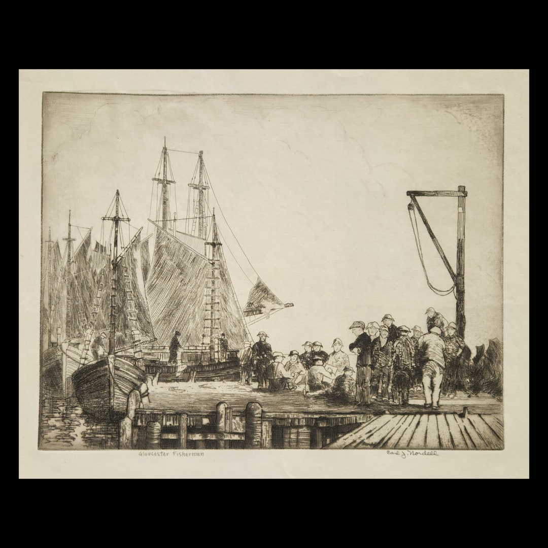 CARL J. DAVID NORDELL (american, 1885-1957), "gloucester Fishermen ...