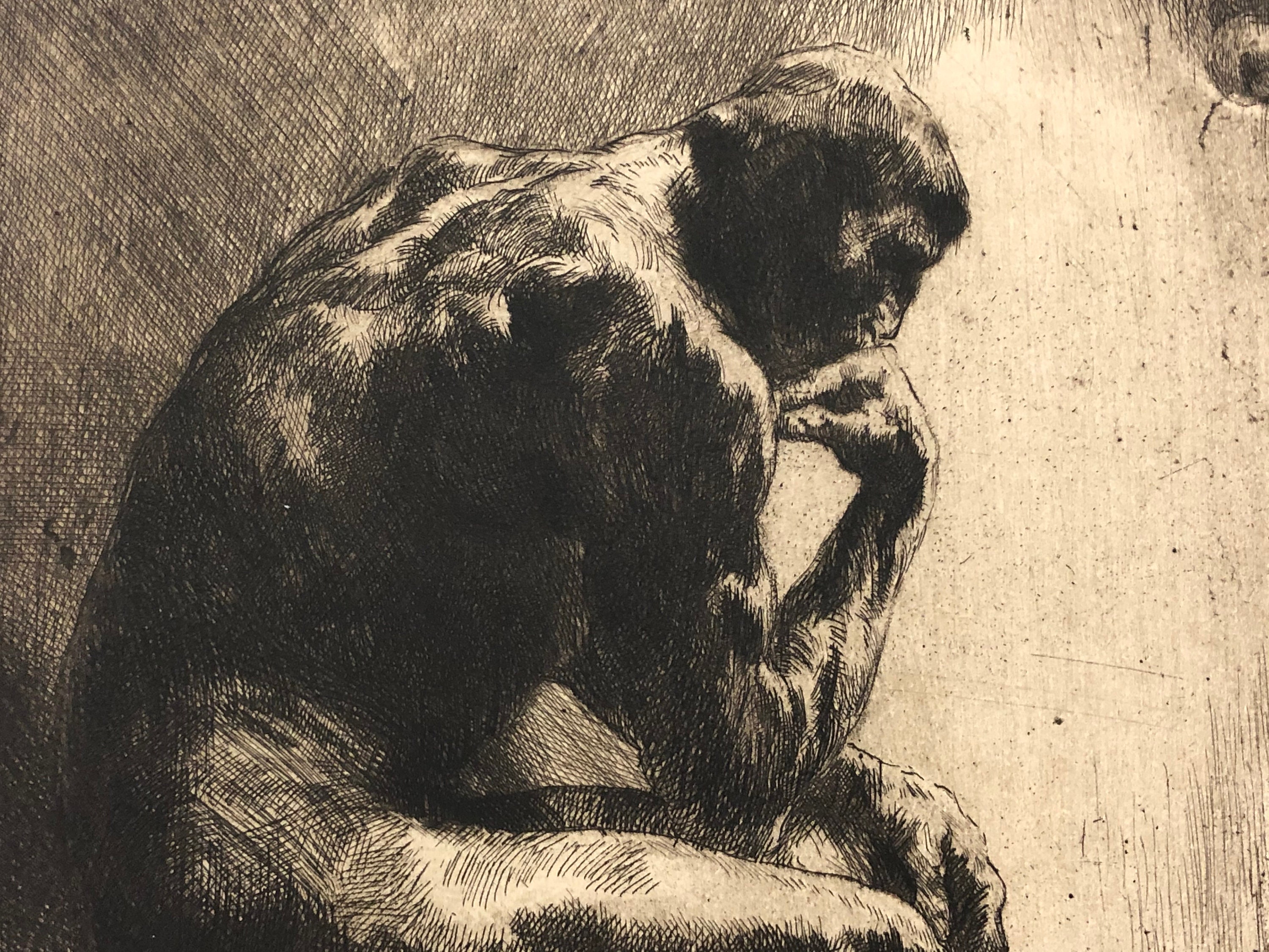 ERHARD AMADEUS DIER (austrian, 1893-1969), "der Denker", 1920, Original ...