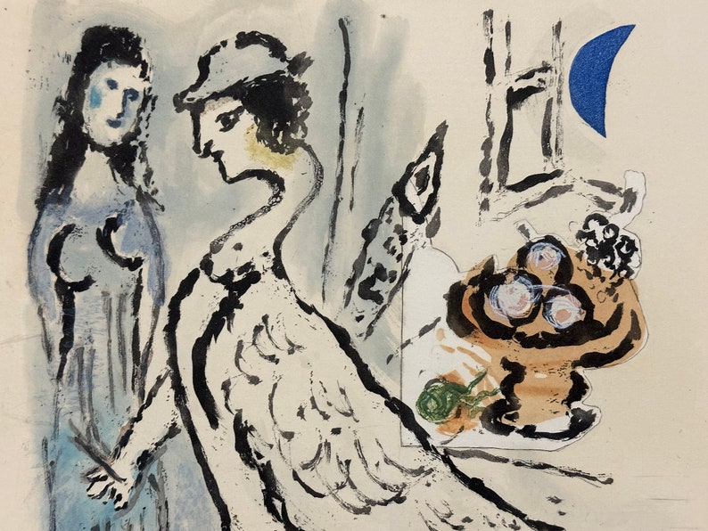 MARC CHAGALL russian/french, 1887-1985, de Mauvais Sujets: 4, 1958, Original Color Lithograph ...