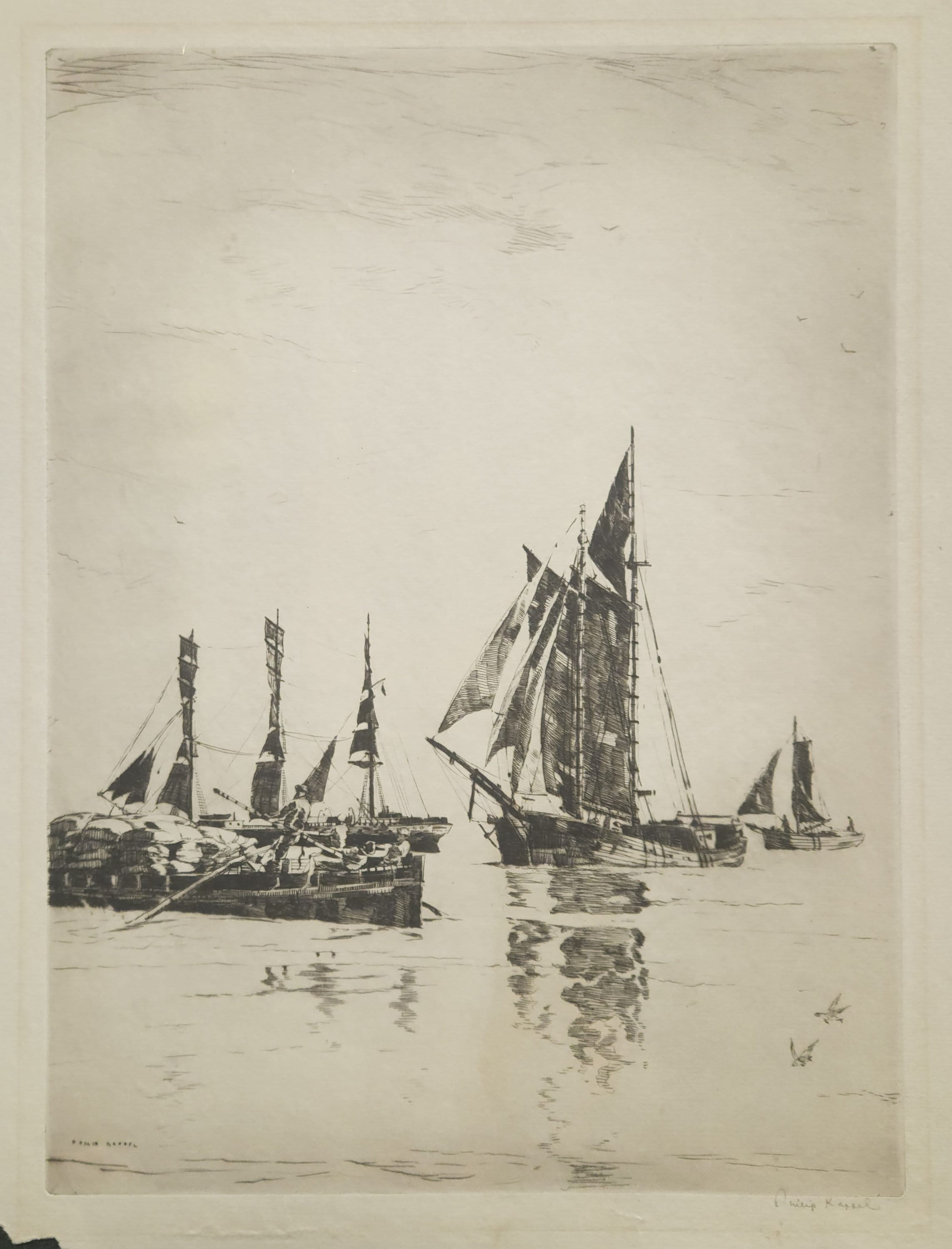 PHILIP KAPPEL (american, 1901-1981), "?", C.1935, Etching, Pencil ...