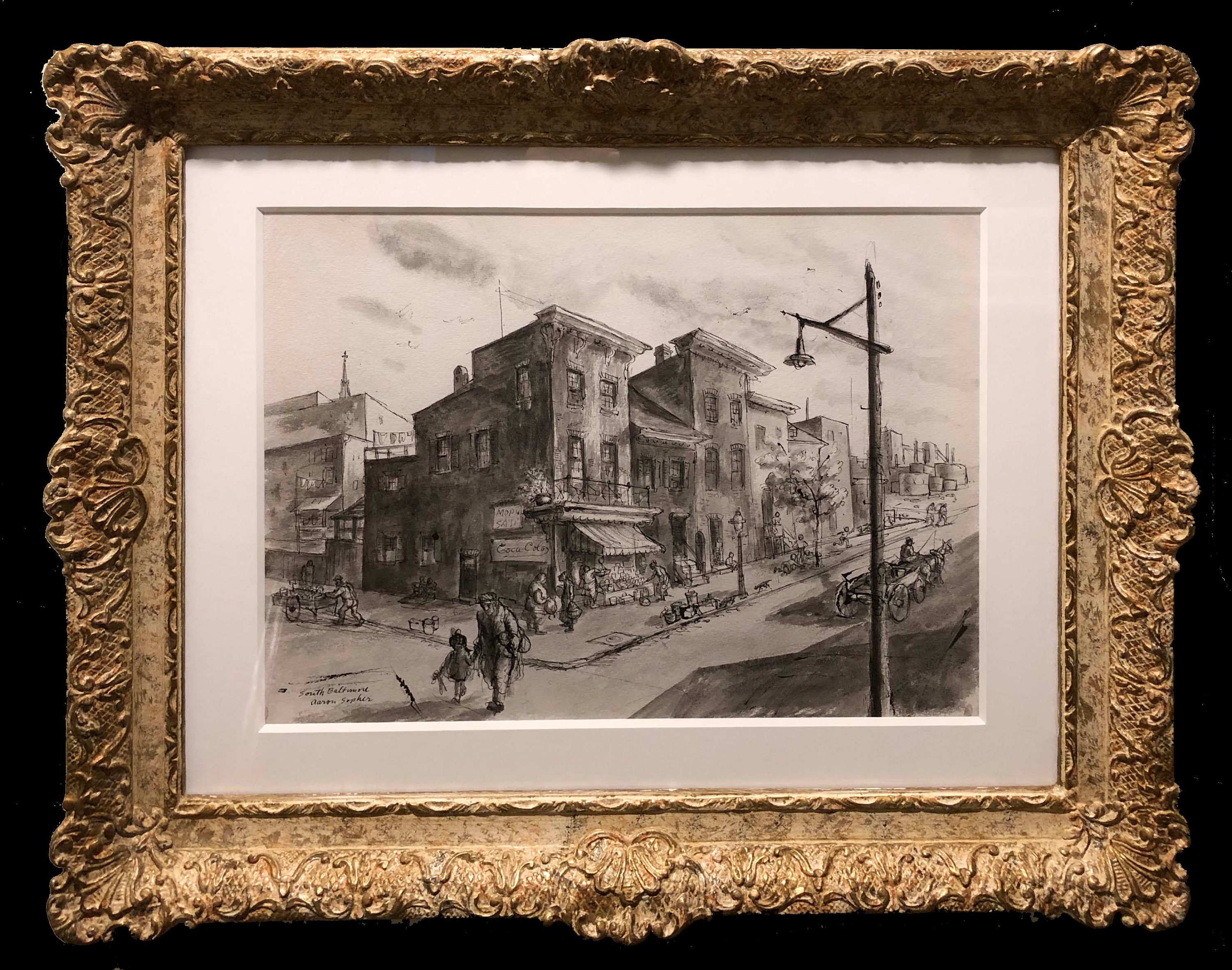 AARON SOPHER (american, 1905-1972), "south Baltimore", Ca. 1930, Pen ...
