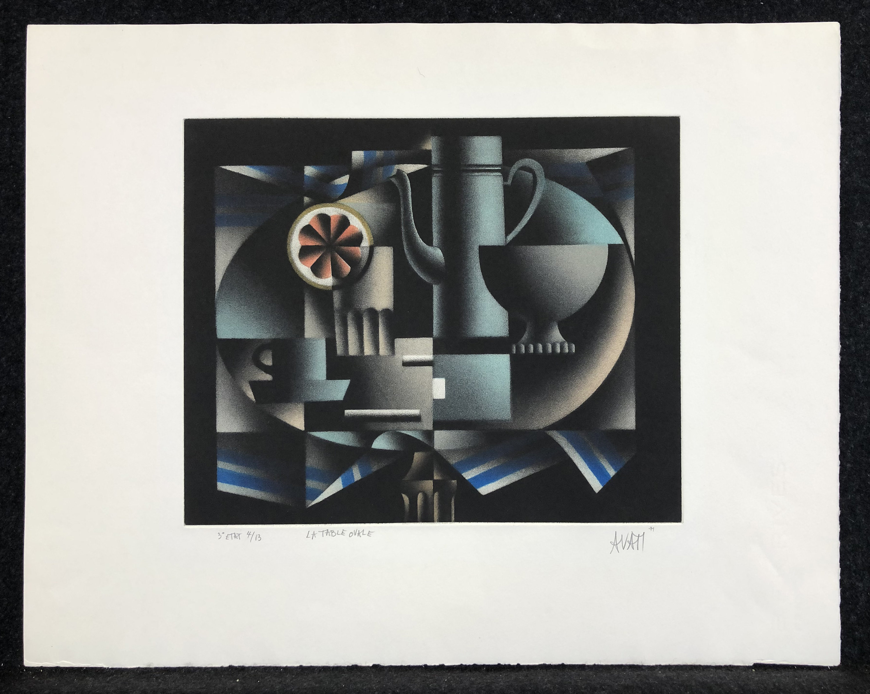 MARIO AVATI (french, 1921-2009), "la Table Ovale", 1971, Color ...