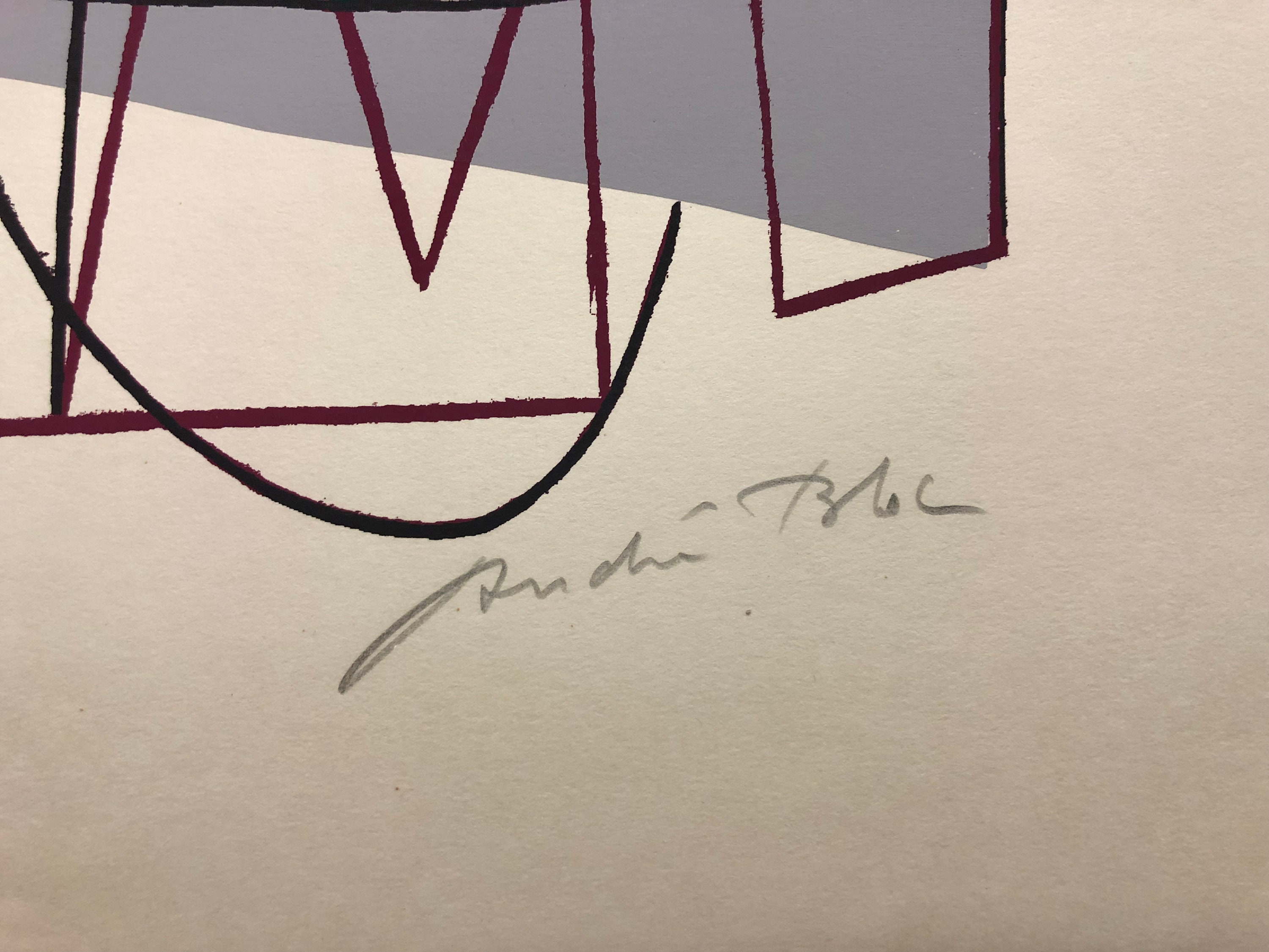 ANDRE BLOC french, 1896-1966, composition V, 1953, Original Screenprint ...