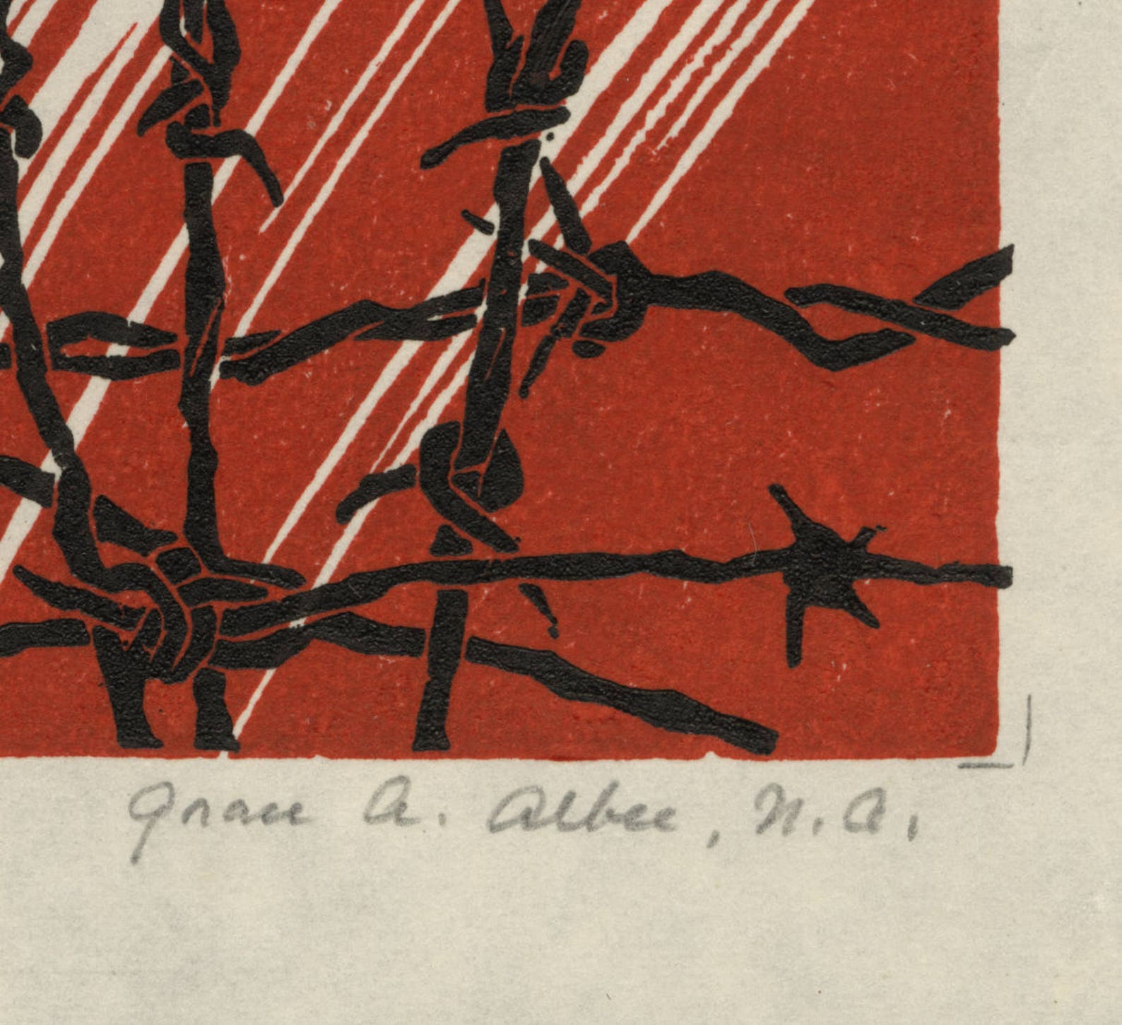 GRACE ARNOLD ALBEE american, 1890-1985, spirit of 1961 Crowning Thorns ...