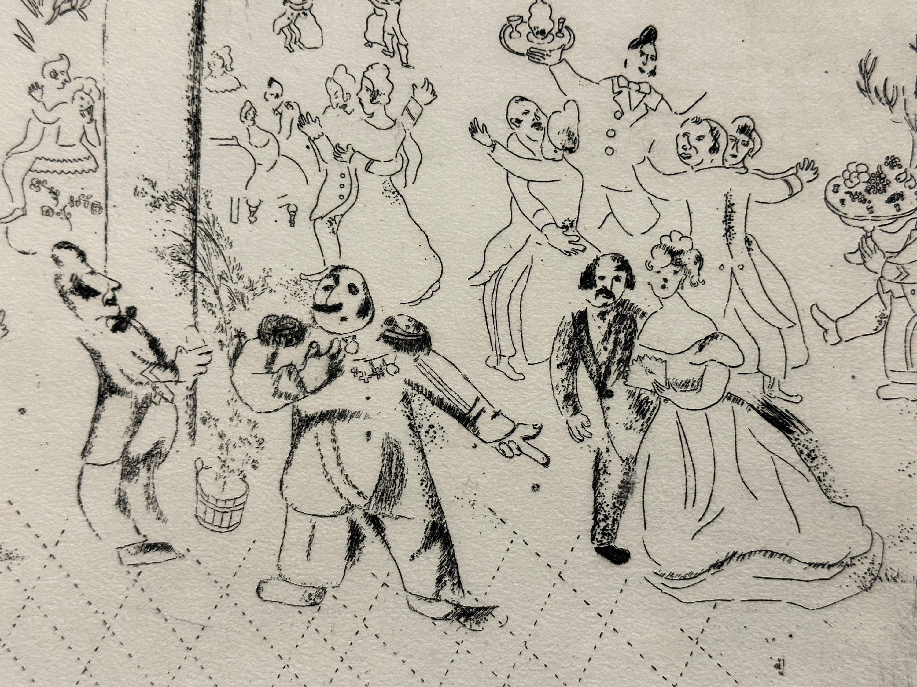 MARC CHAGALL (russian/french, 1887-1985), "the Dead Souls: La Soirée ...