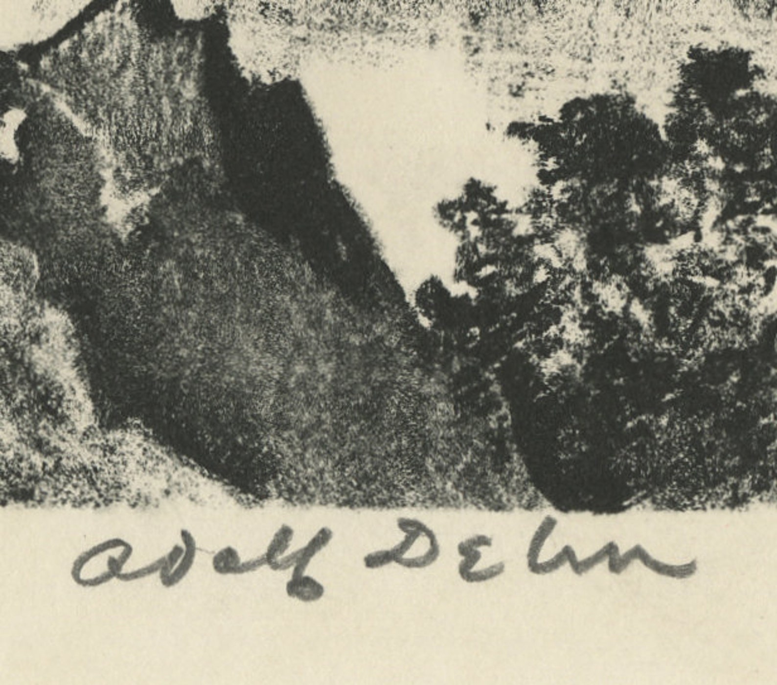 ADOLF DEHN (american, 1895-1968), "lake in the Garden of the Gods ...