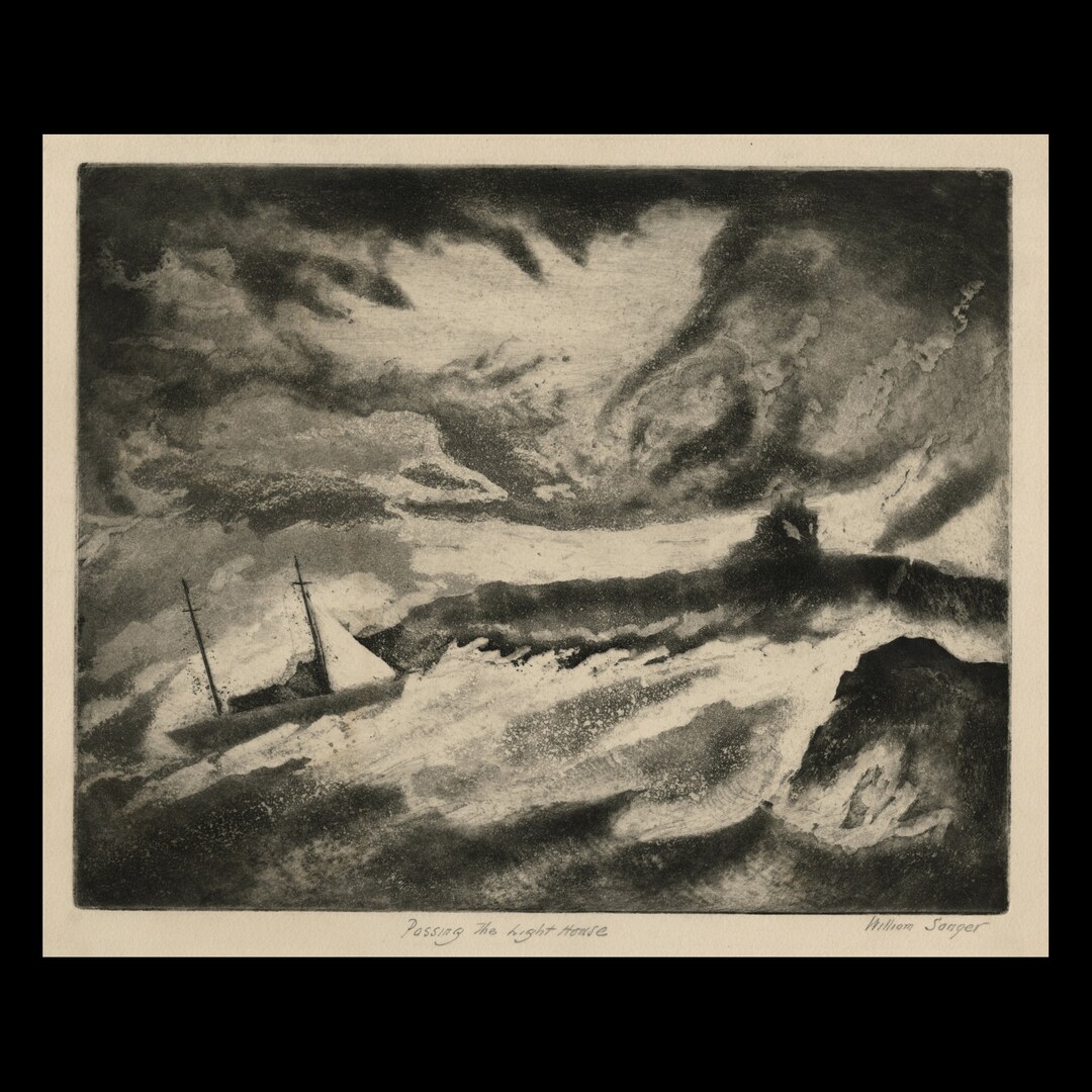 WILLIAM SANGER (german/american, 1875-1961), "passing the Light House ...