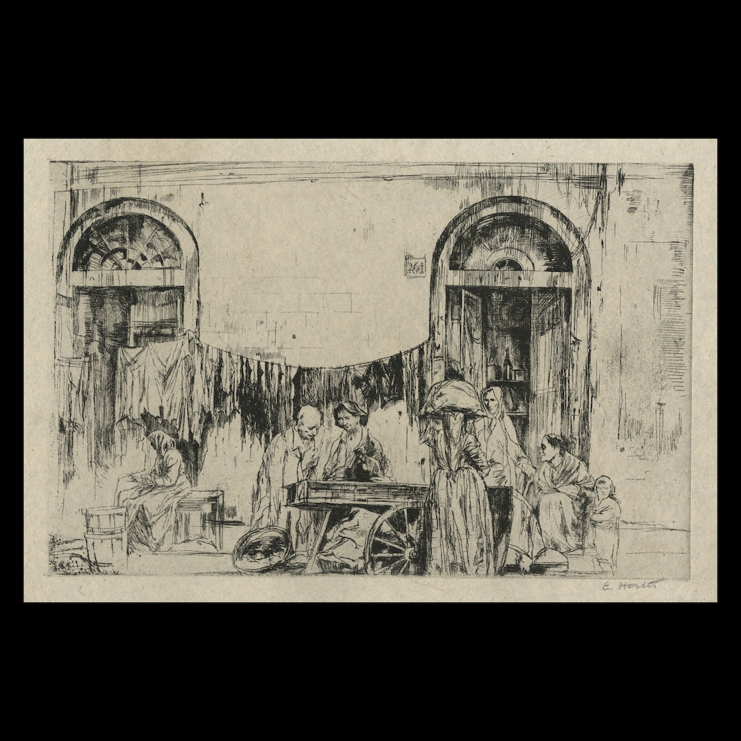 EARL HORTER (american, 1881-1940), "a Naples Tenement", Ca. 1916 ...