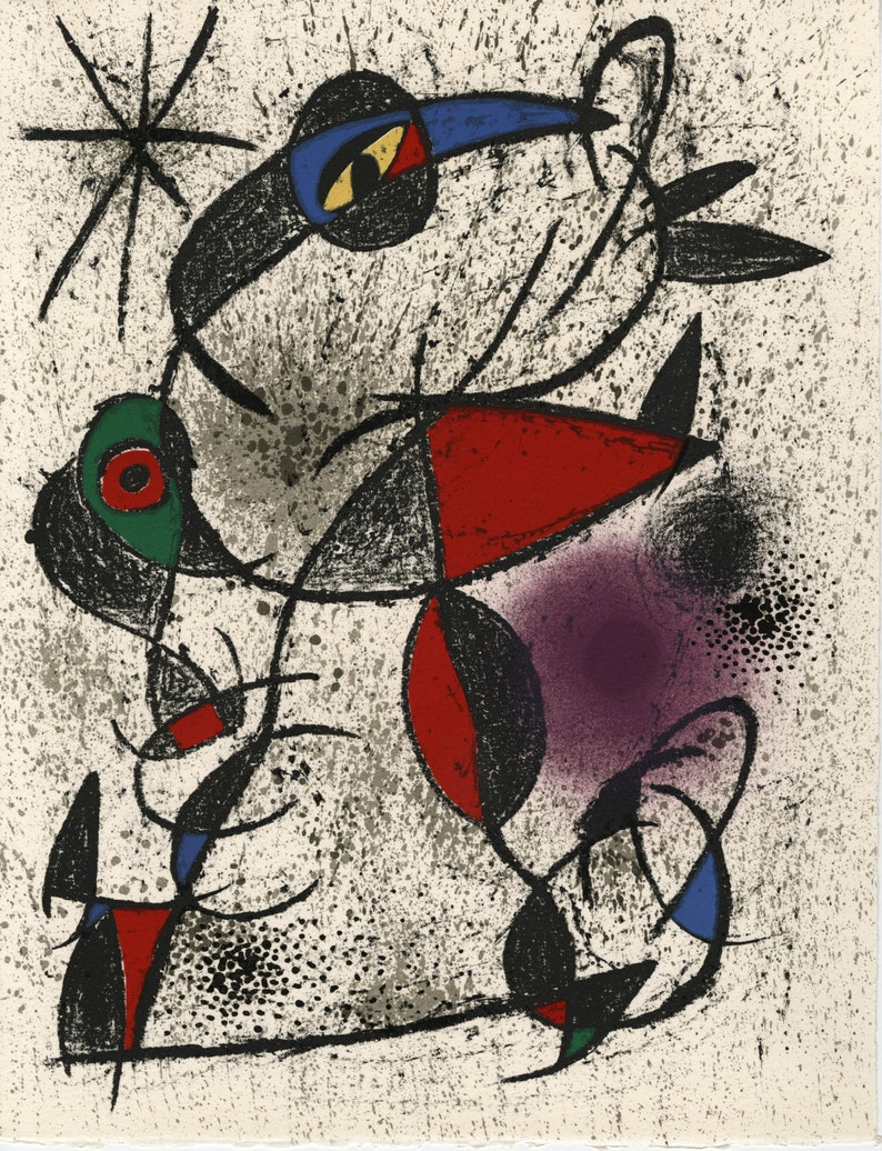 JOAN MIRO (spanish/french 1893-1983), "jaillie De Calcaire", 1972 ...