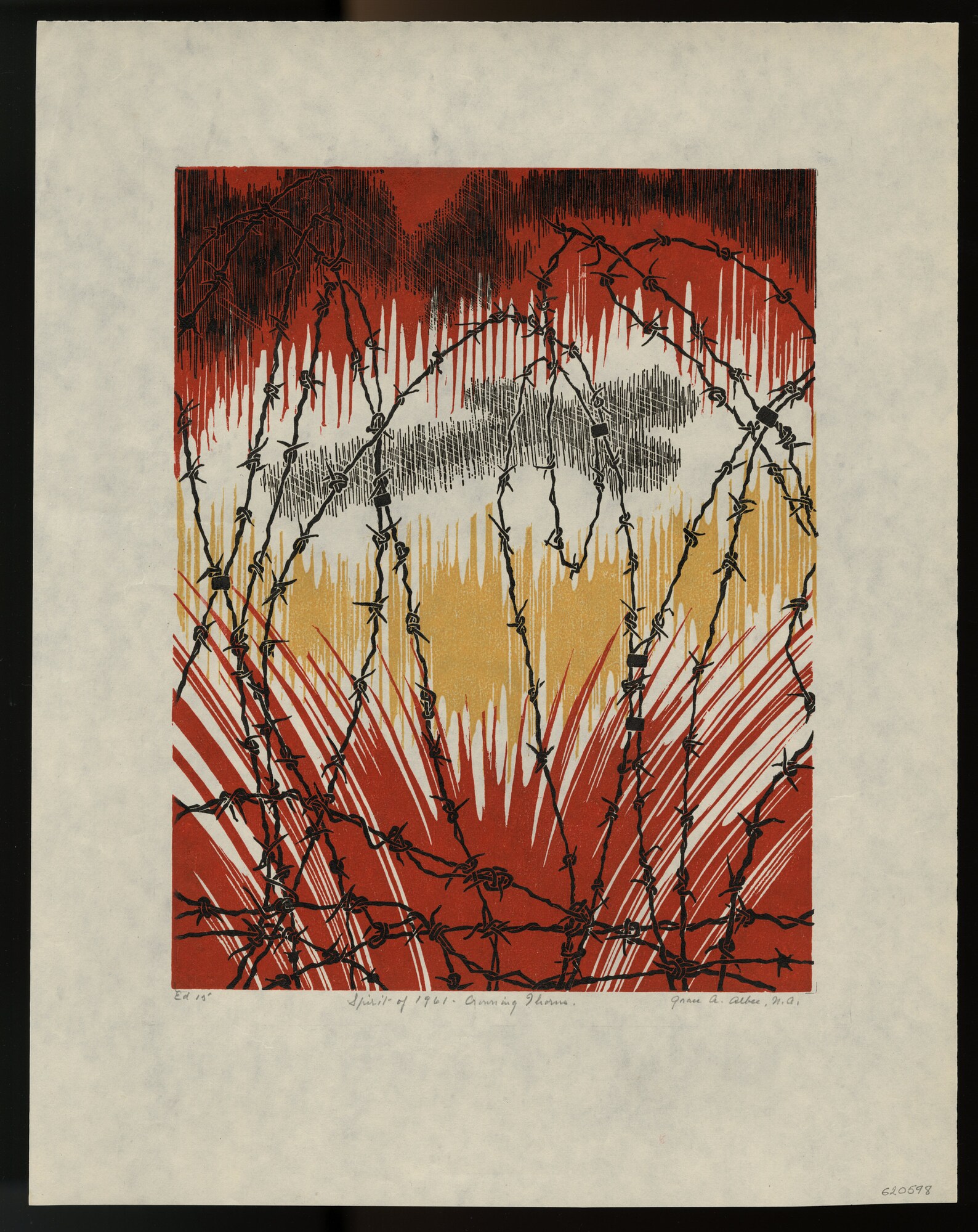 GRACE ARNOLD ALBEE american, 1890-1985, spirit of 1961 Crowning Thorns ...