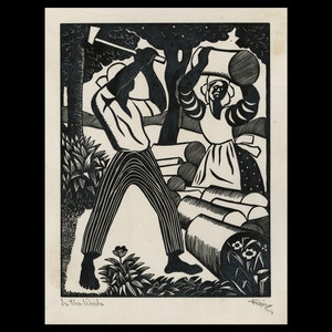 ALBERT HUIE (jamaican/american, 1920-2010), "in the Woods", 1948 ...