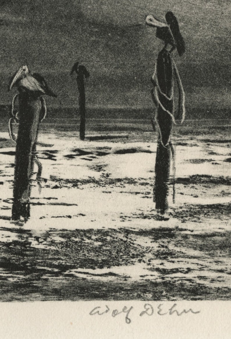 ADOLF DEHN american 1895-1968 pellicans at Key - Etsy