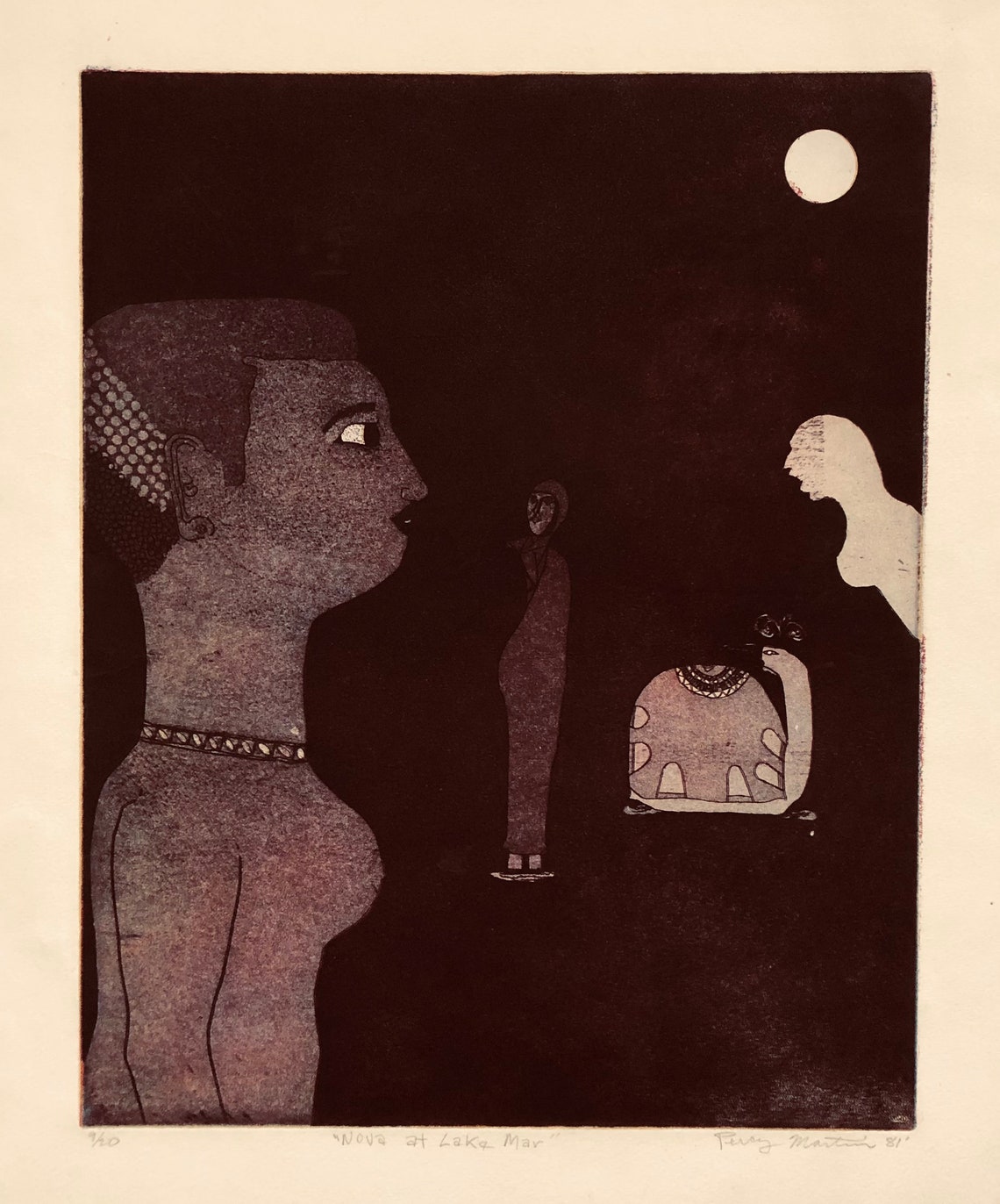 PERCY MARTIN (america, B. 1943), "nova at Lake Mar", 1981, Aquatint ...