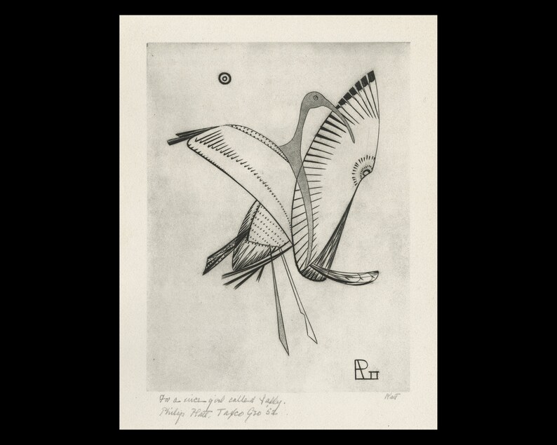 PHILIP DANIEL PLATT (american, 1904-1970), "ibis", 1952, Original ...