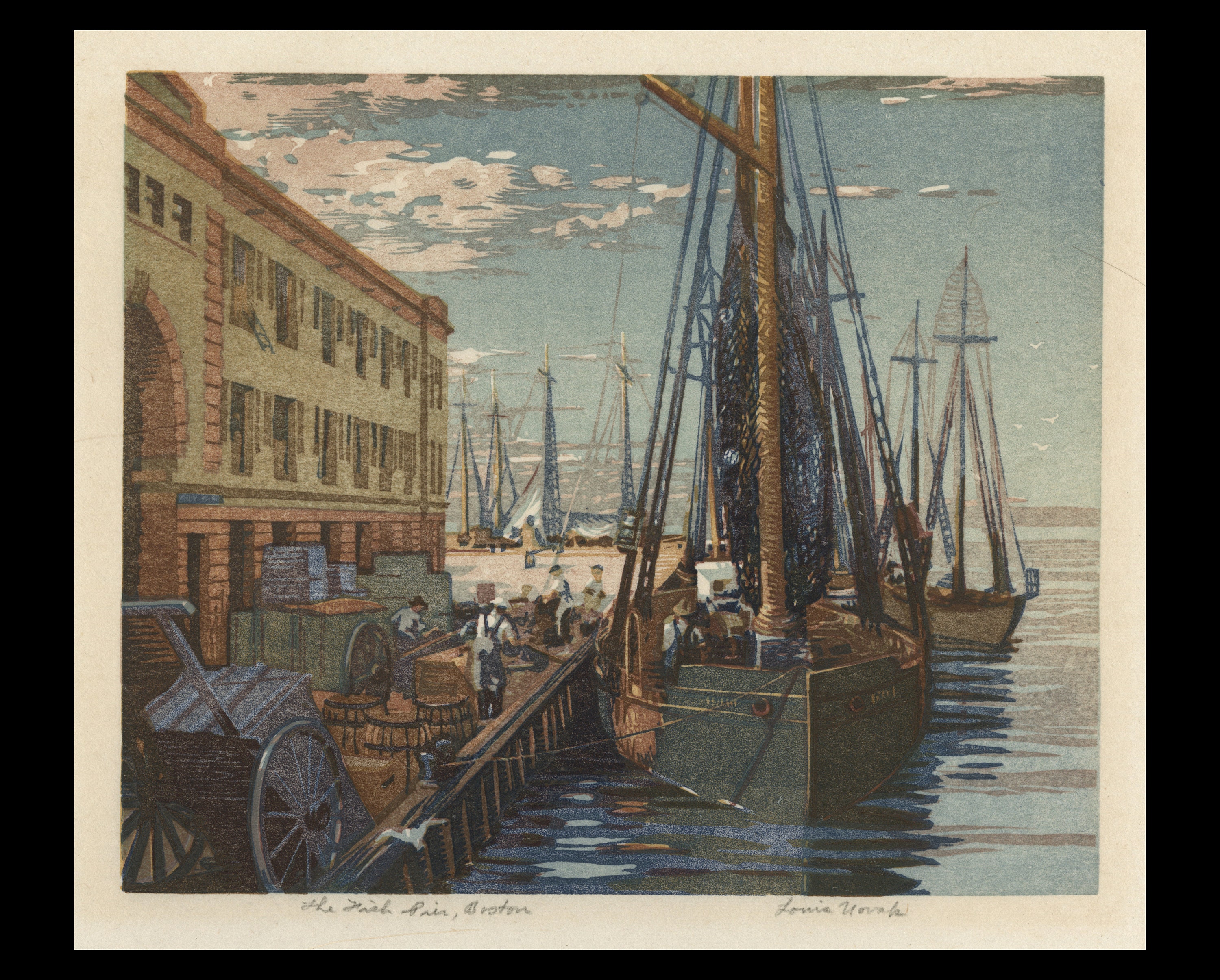 LOUIS NOVAK american 1903-1983 the Fish Pier - Etsy