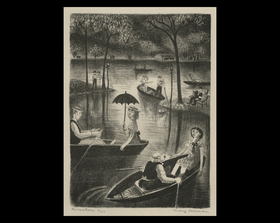 MARY LOUISE SEAMAN (american, No Dates), "recreation", Ca. 1925 ...