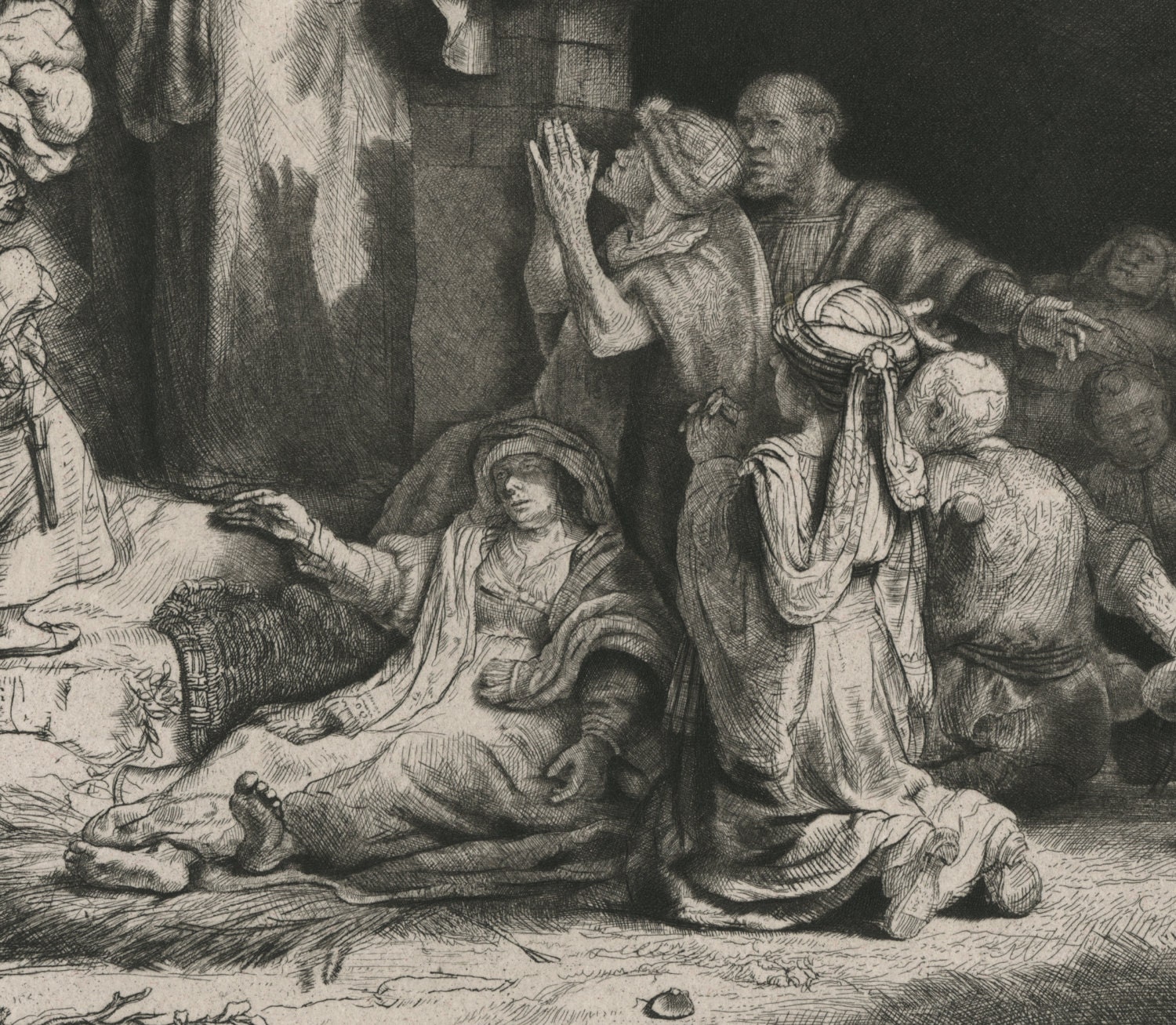 Rembrandt Christ With The Sick Around Him