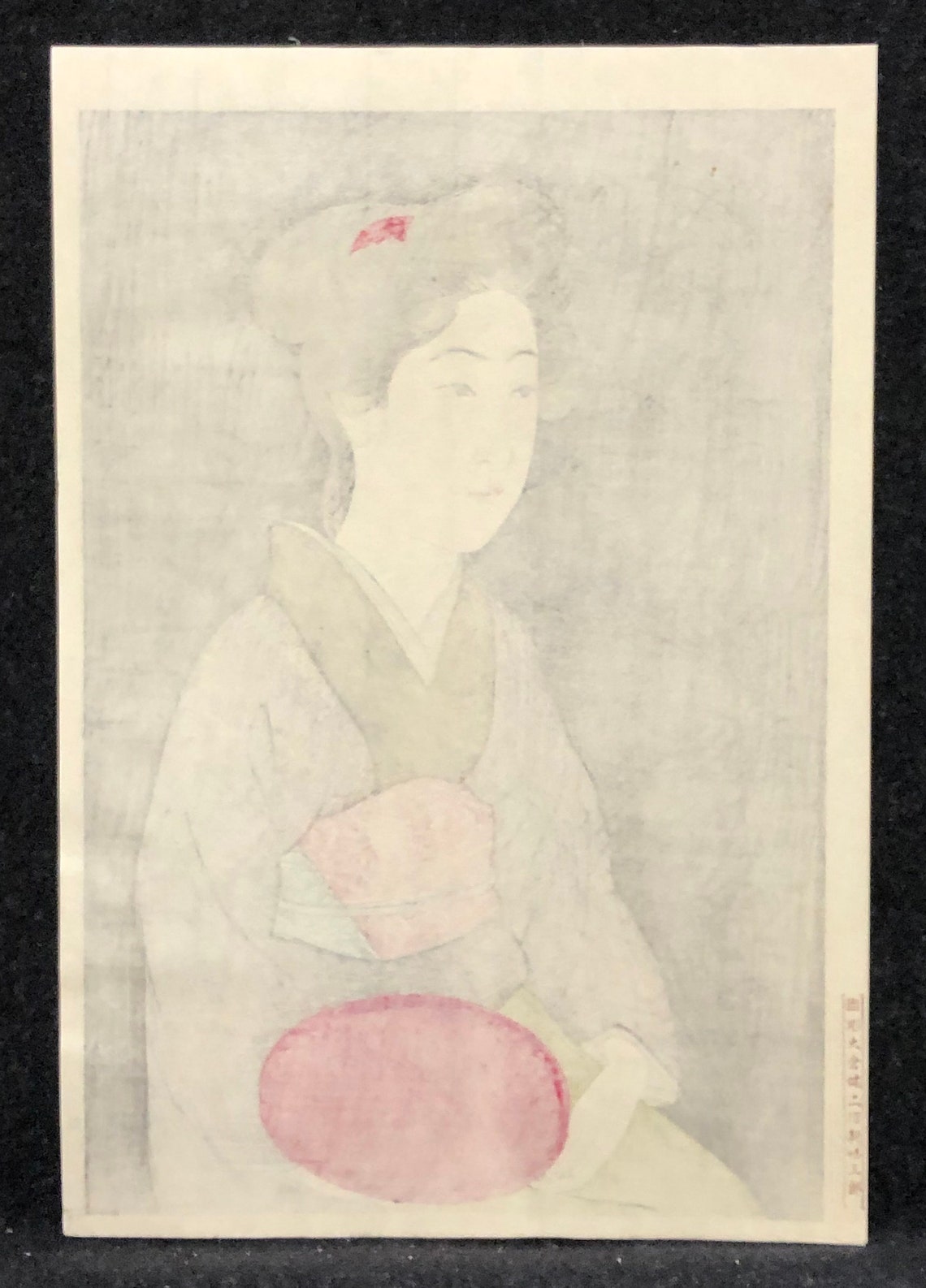 GOYO HASHIGUCHI japanese 1880-1921 woman Holding a - Etsy