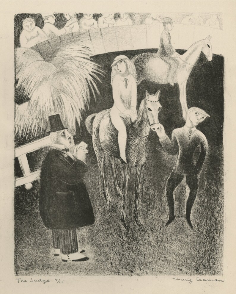 MARY LOUISE SEAMAN american, No Dates, the Judge, Ca. 1925, Lithograph ...