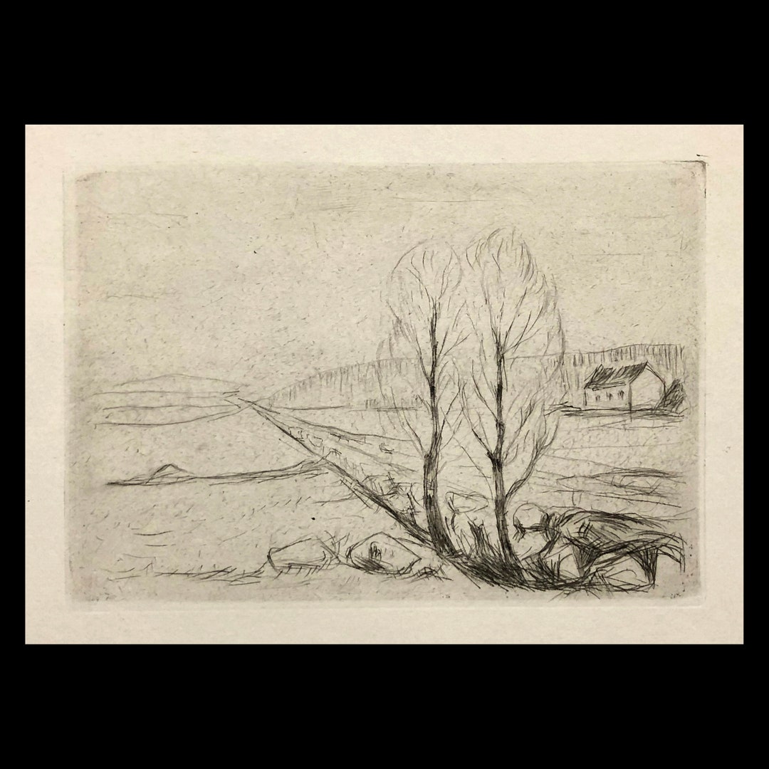 EDVARD MUNCH (norwegian, 1863-1944), "norwegian Landscape", 1908 ...