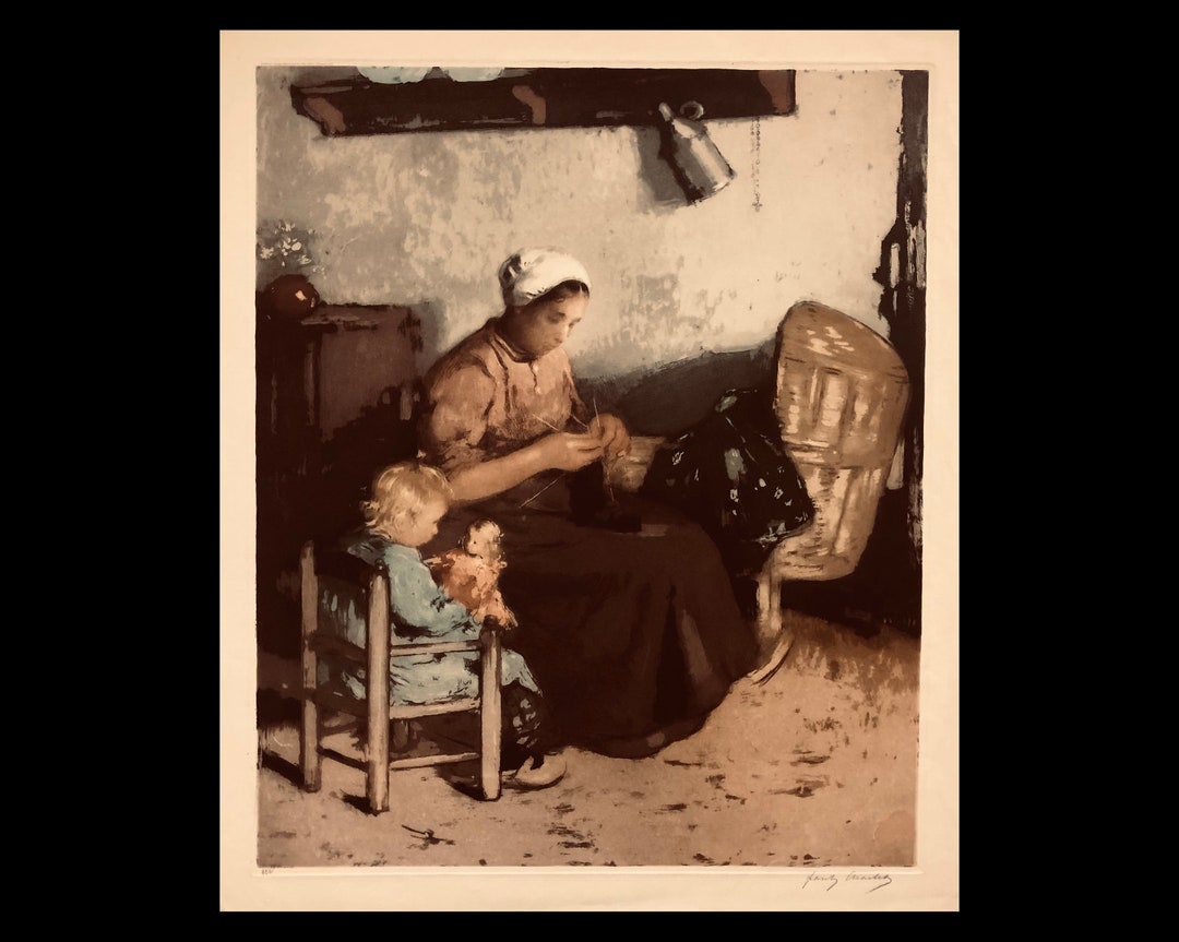 FRANTZ CHARLET (belgian, 1862-1928), "pres Du Berceau (near the Cradle ...