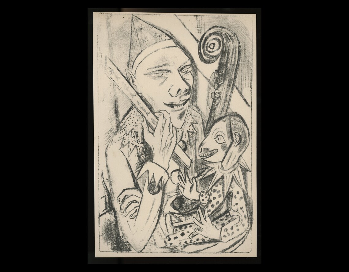 MAX BECKMANN german, 1884-1950, poirrot Und Maske, 1920, Original ...