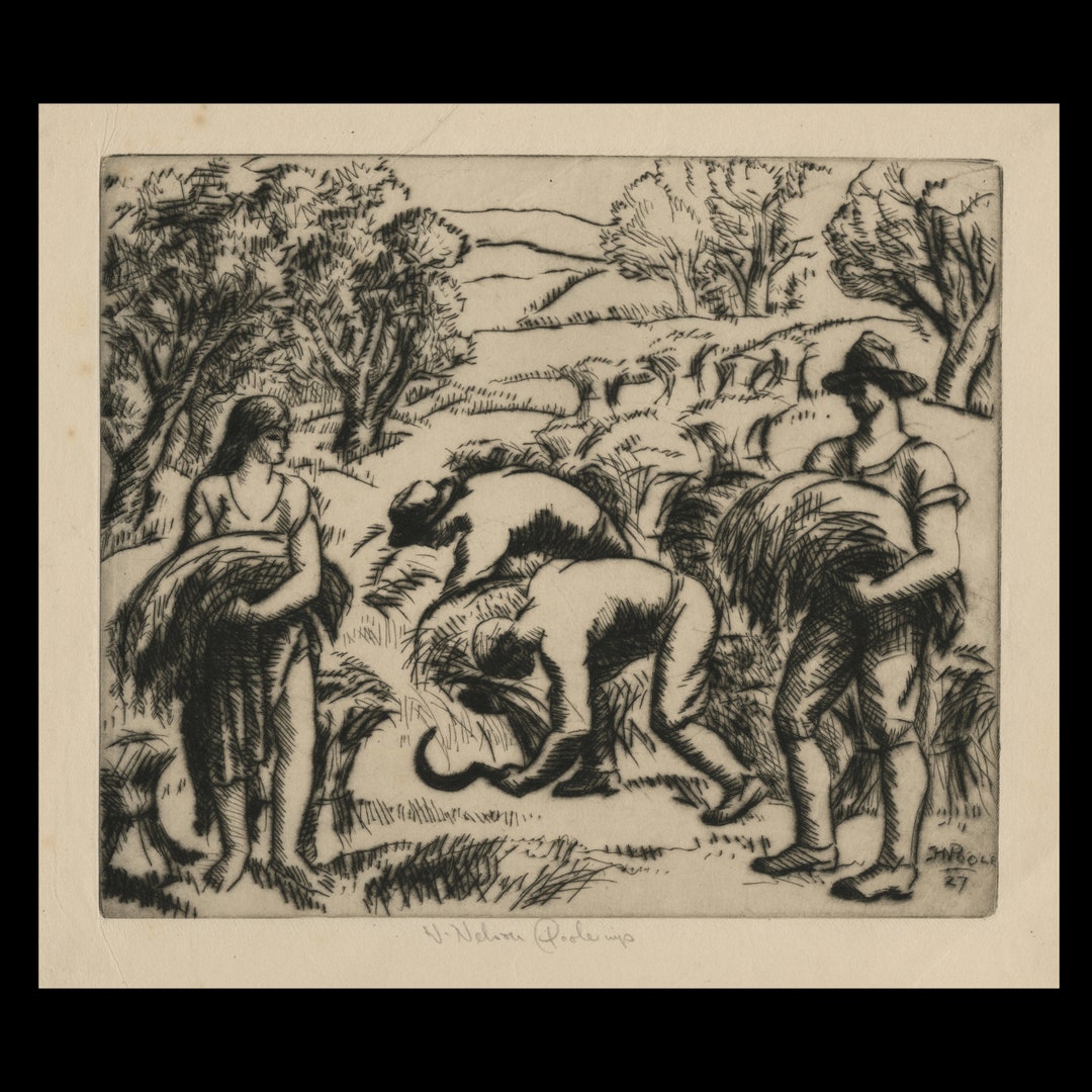 HORATIO NELSON POOLE (american, 1884-1949), "harvest", 1927, Original ...