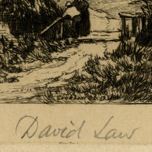 DAVID LAW (english, 1831-1901), "cobham", 1882, Original Etching ...