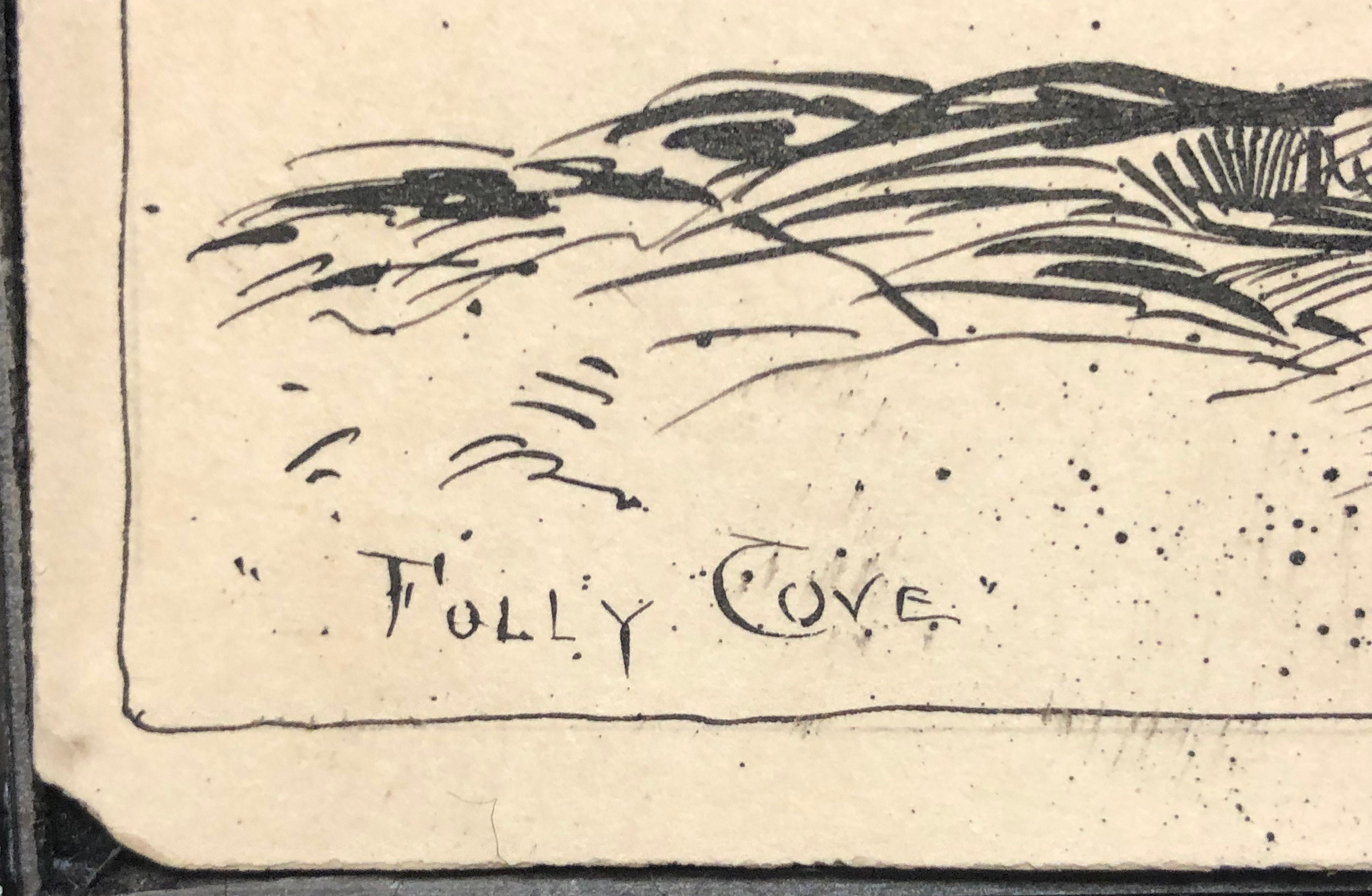 FOLLY COVE, GLOUCESTER, Pen and Ink on Thin Paper Board, Ca. 1870. - Etsy