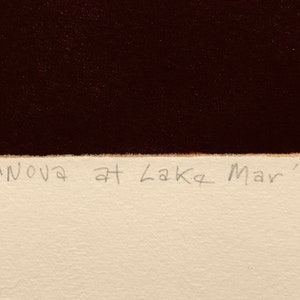 PERCY MARTIN (america, B. 1943), "nova at Lake Mar", 1981, Aquatint ...