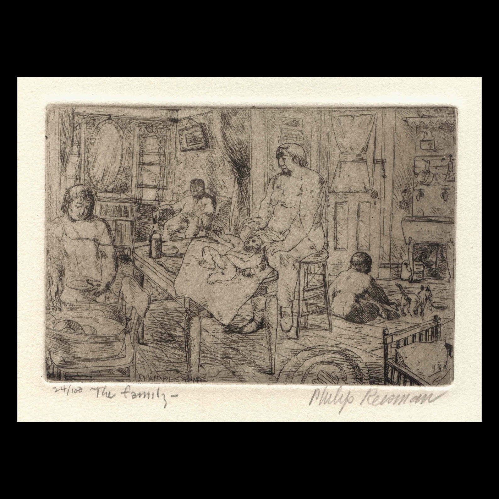 PHILIP REISMAN (american, 1904-1992), 1928, "the Family", 1928 ...