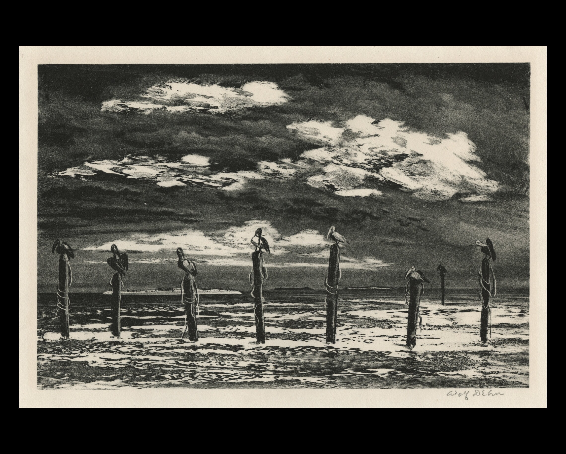 ADOLF DEHN american 1895-1968 pellicans at Key - Etsy