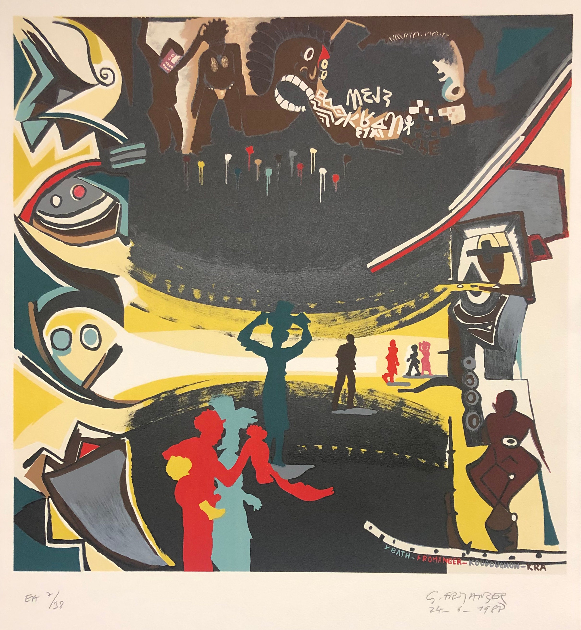 GERARD FROMANGER french, 1939-2021, hommage a Vohou-vohou, 1988 ...