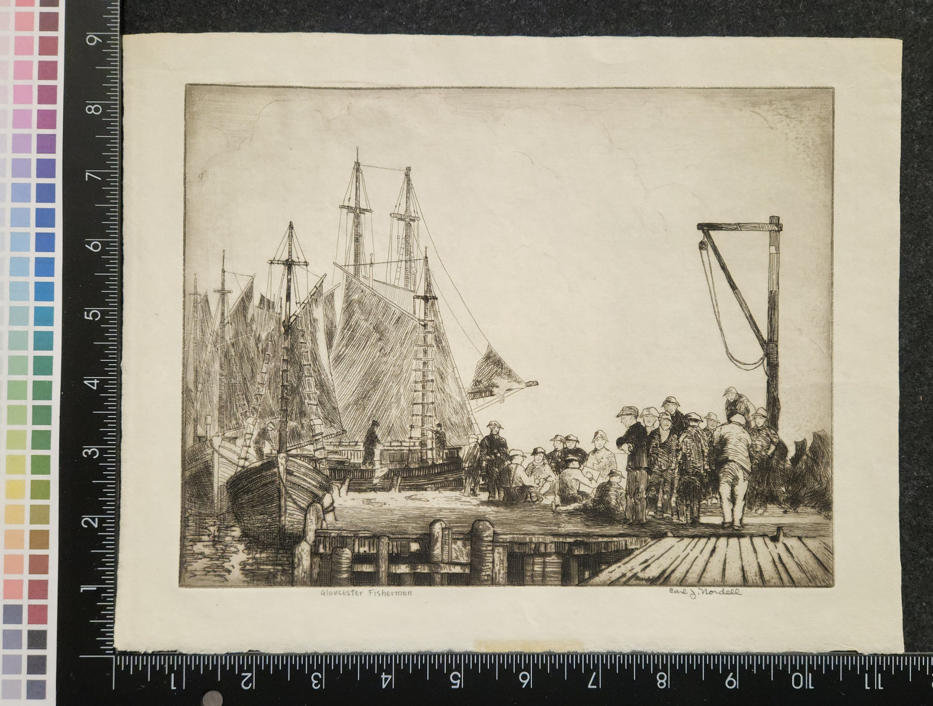 CARL J. DAVID NORDELL (american, 1885-1957), "gloucester Fishermen ...