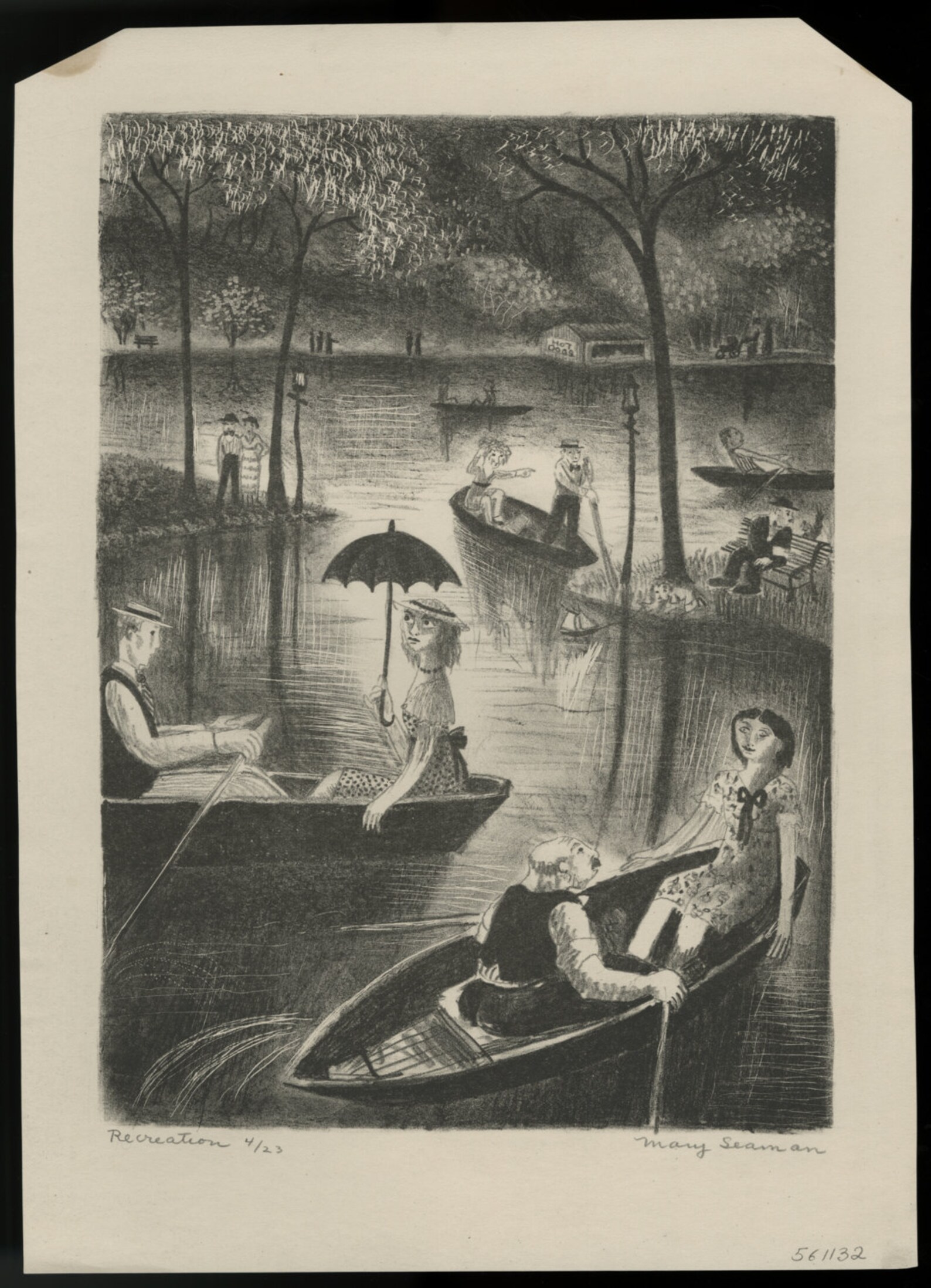 MARY LOUISE SEAMAN (american, No Dates), "recreation", Ca. 1925 ...