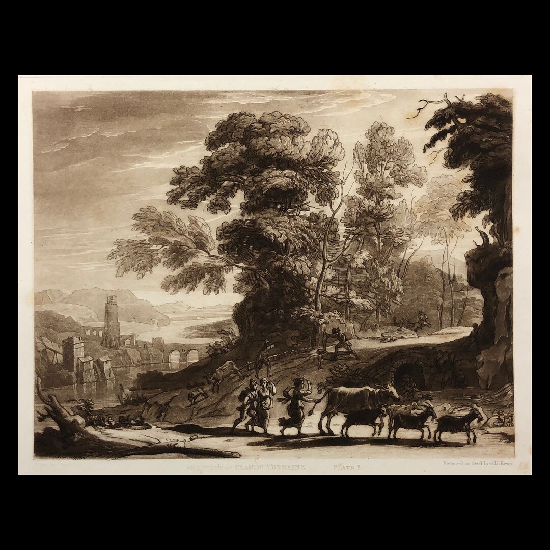 CLAUDE LORRAIN (after) (french, 1600-1683), "beauties of Claude Lorraine", 1825, Suite of 23 ...