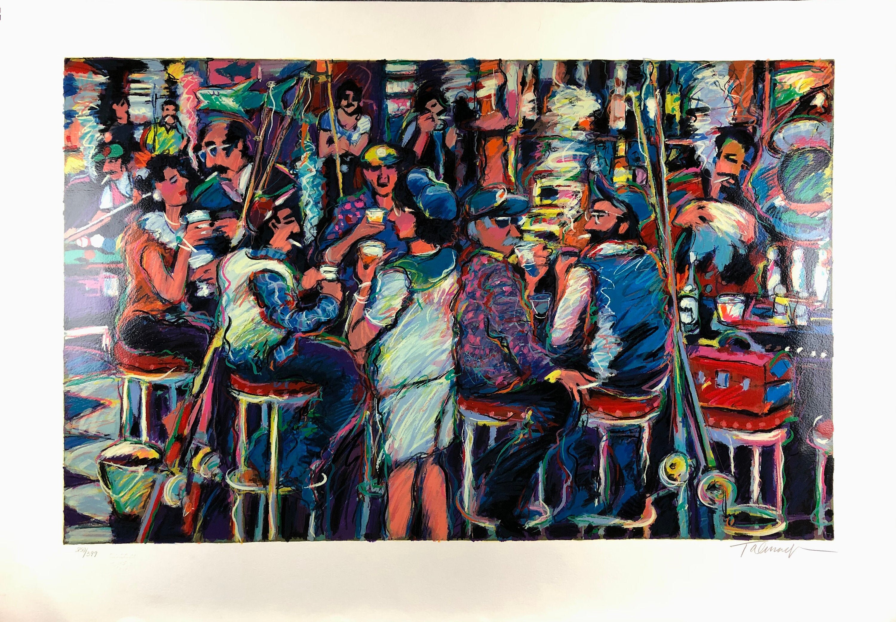 JAMES TALMADGE amerivan, N.d., bar at Malibu Pier, 1993, Serigraph ...