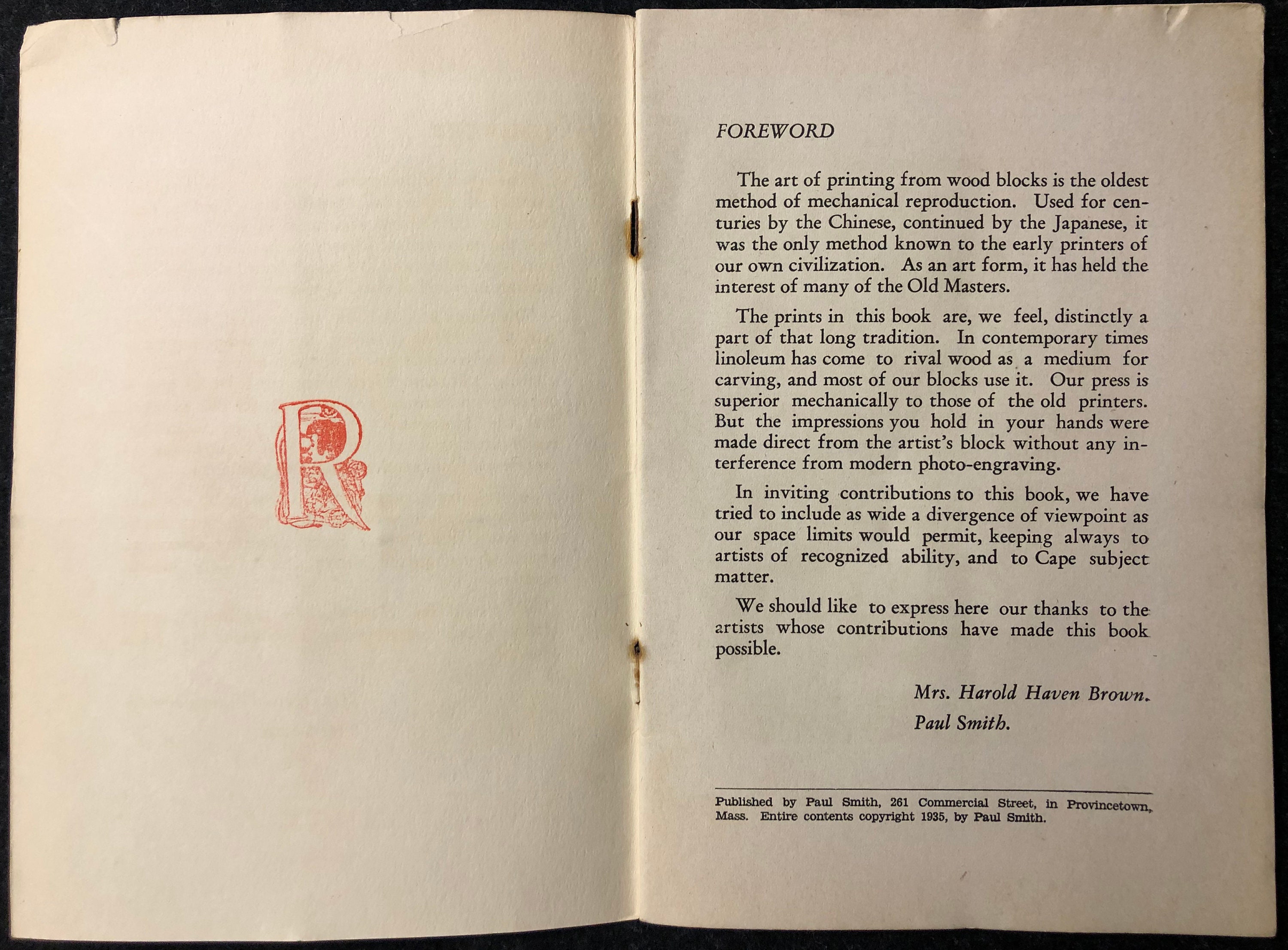 BLANCHE LAZELLE american, 1878-1956, my Studio, 1935, Original Linocut ...