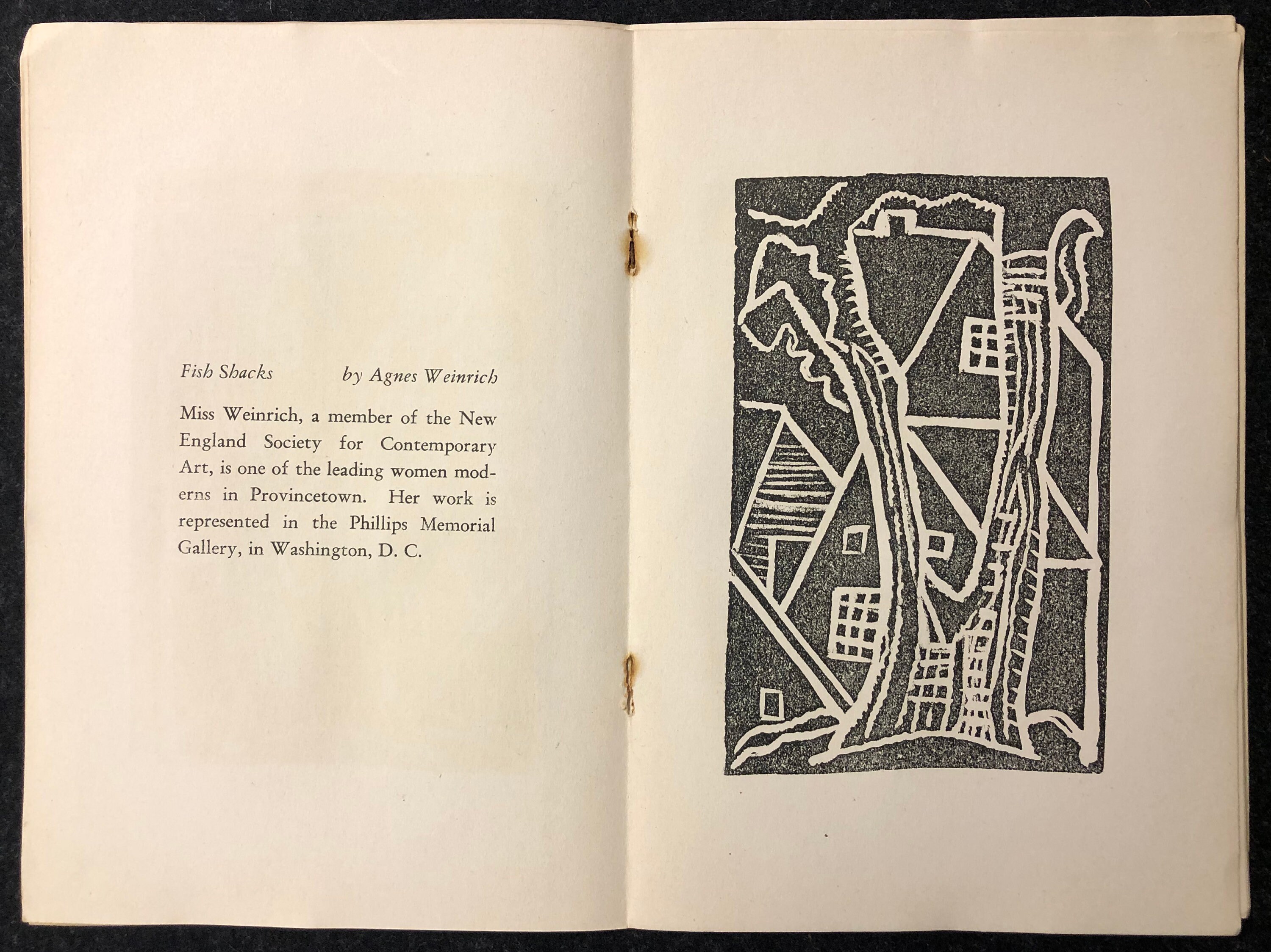 BLANCHE LAZELLE american, 1878-1956, my Studio, 1935, Original Linocut ...