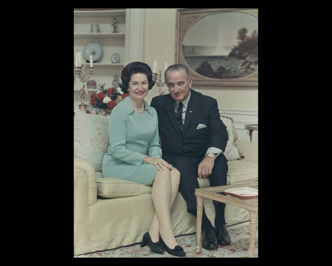 LYNDON and LADYBIRD JOHNSON, Color Photograph, 1968, Unpublished Informal Portrait - Etsy