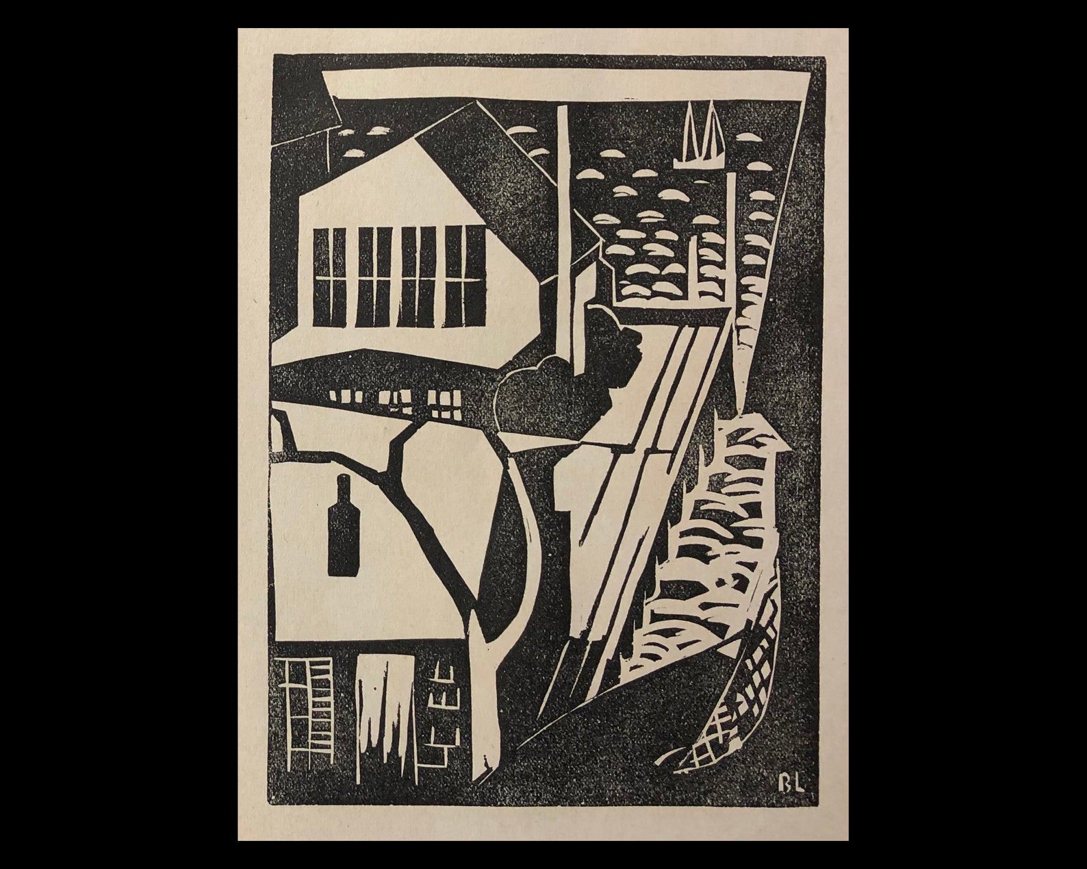 BLANCHE LAZELLE american, 1878-1956, my Studio, 1935, Original Linocut ...