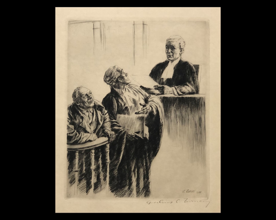 JULIUS COLLEN TURNER (german/american, 1881-1948), "at the Bench of ...