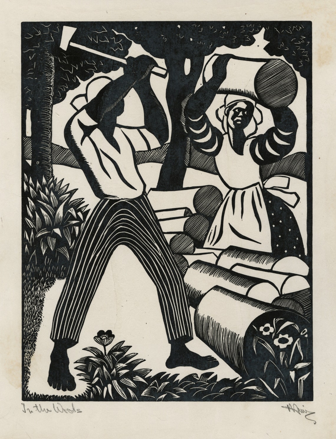 ALBERT HUIE (jamaican/american, 1920-2010), "in the Woods", 1948 ...