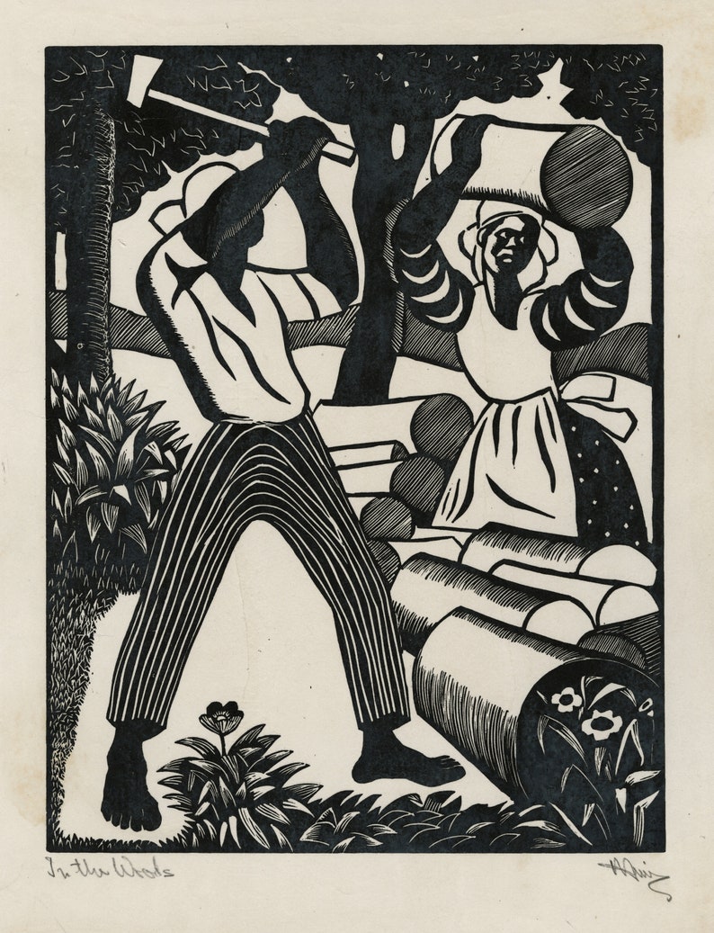 ALBERT HUIE (jamaican/american, 1920-2010), "in the Woods", 1948 ...