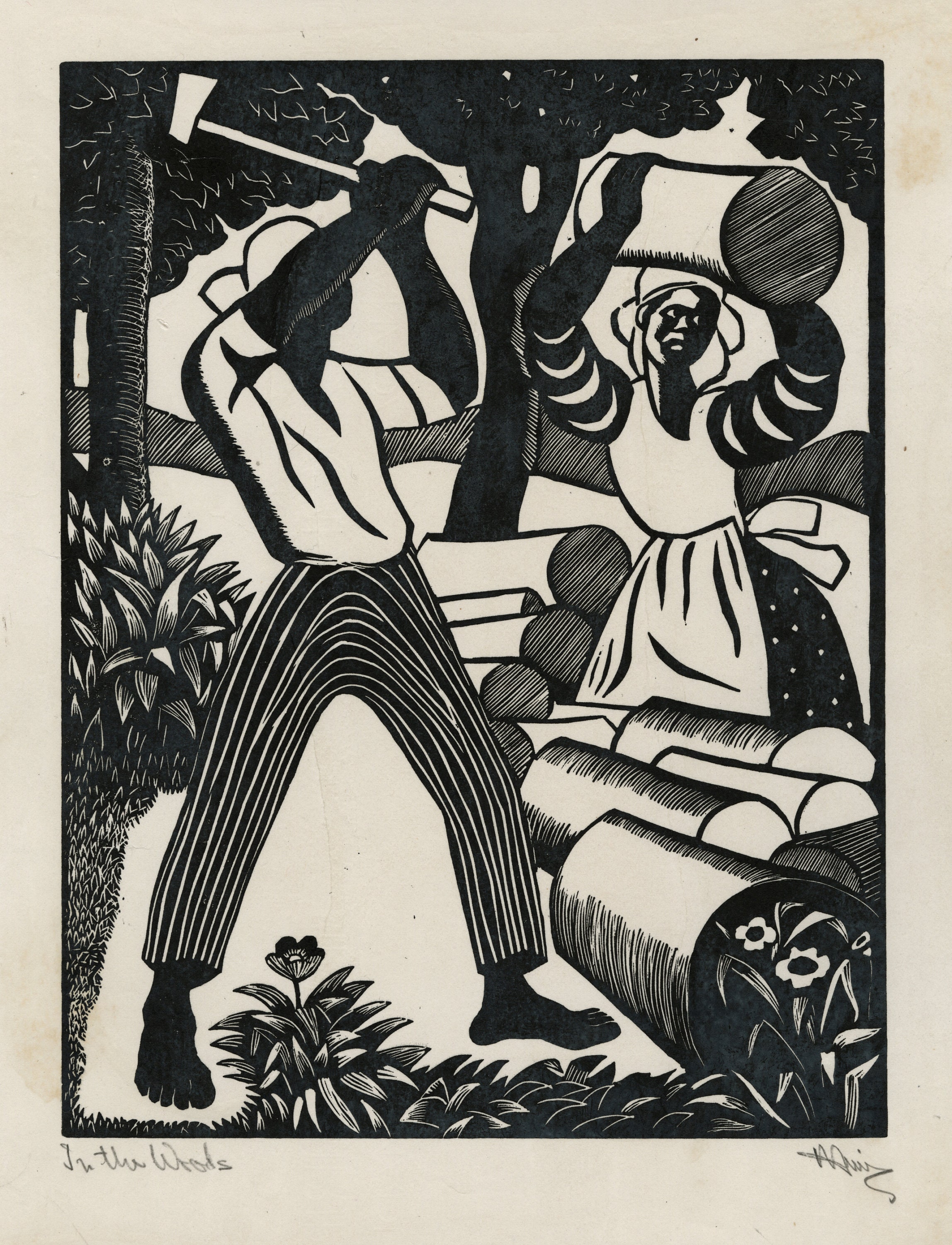 ALBERT HUIE (jamaican/american, 1920-2010), "in the Woods", 1948 ...
