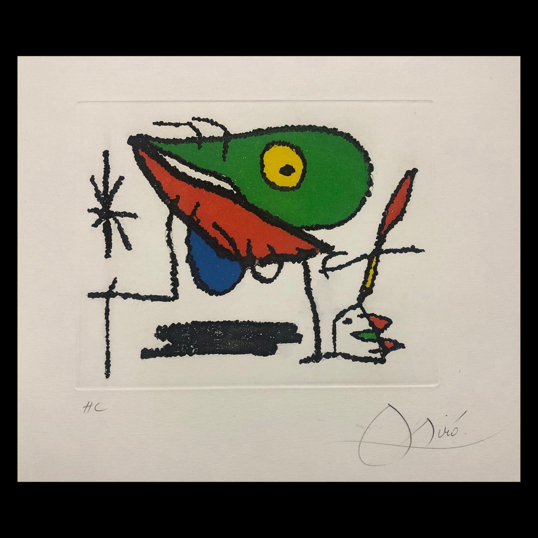 JOAN MIRO (spanish/french, 1893-1983), "el Sobreviciente Visita Los ...