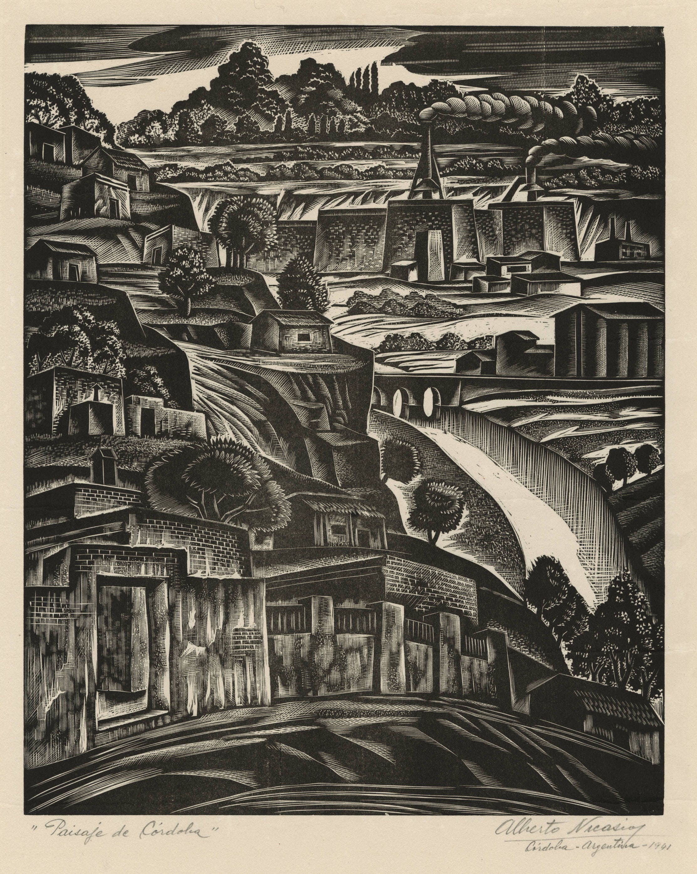 ALBERTO NICASIO Argentino 1904-1980 Paisaje de - Etsy España