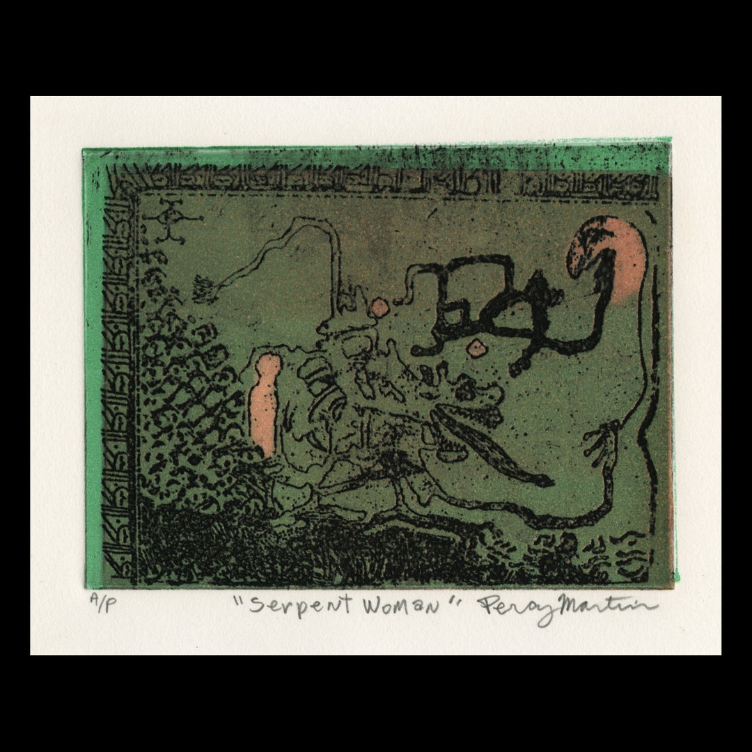 PERCY MARTIN (america, 1943-living), "serpent Woman", 1981, Aquatint ...