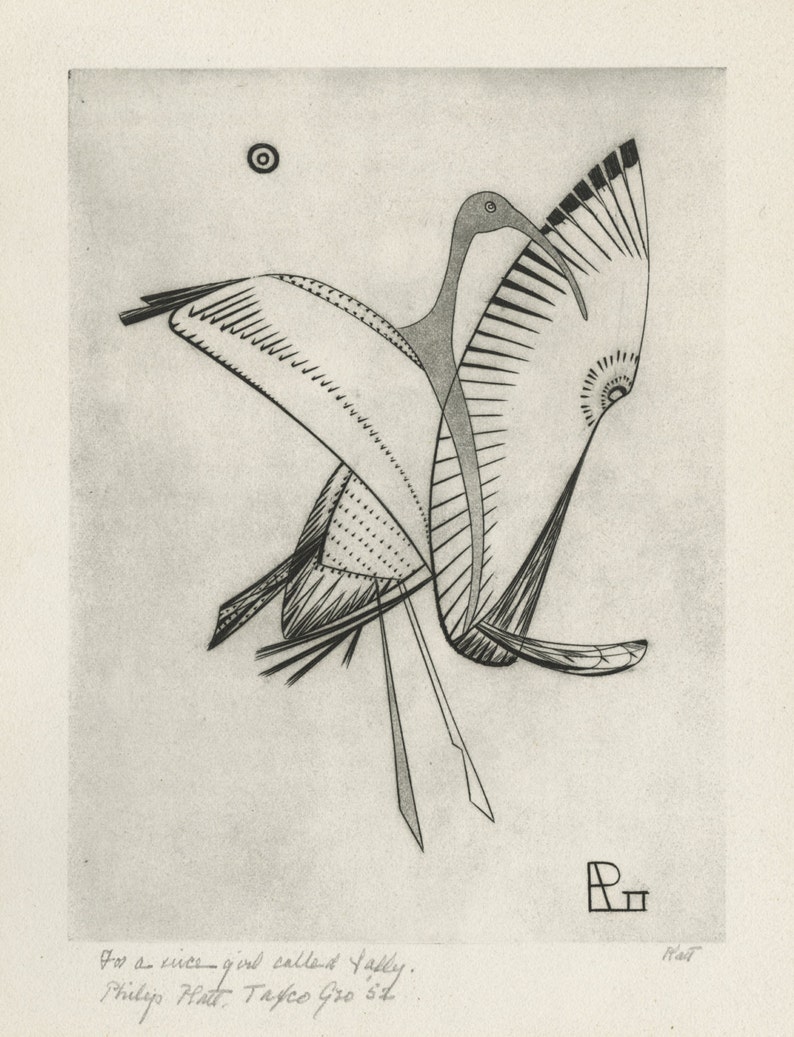 PHILIP DANIEL PLATT american 1904-1970 ibis - Etsy